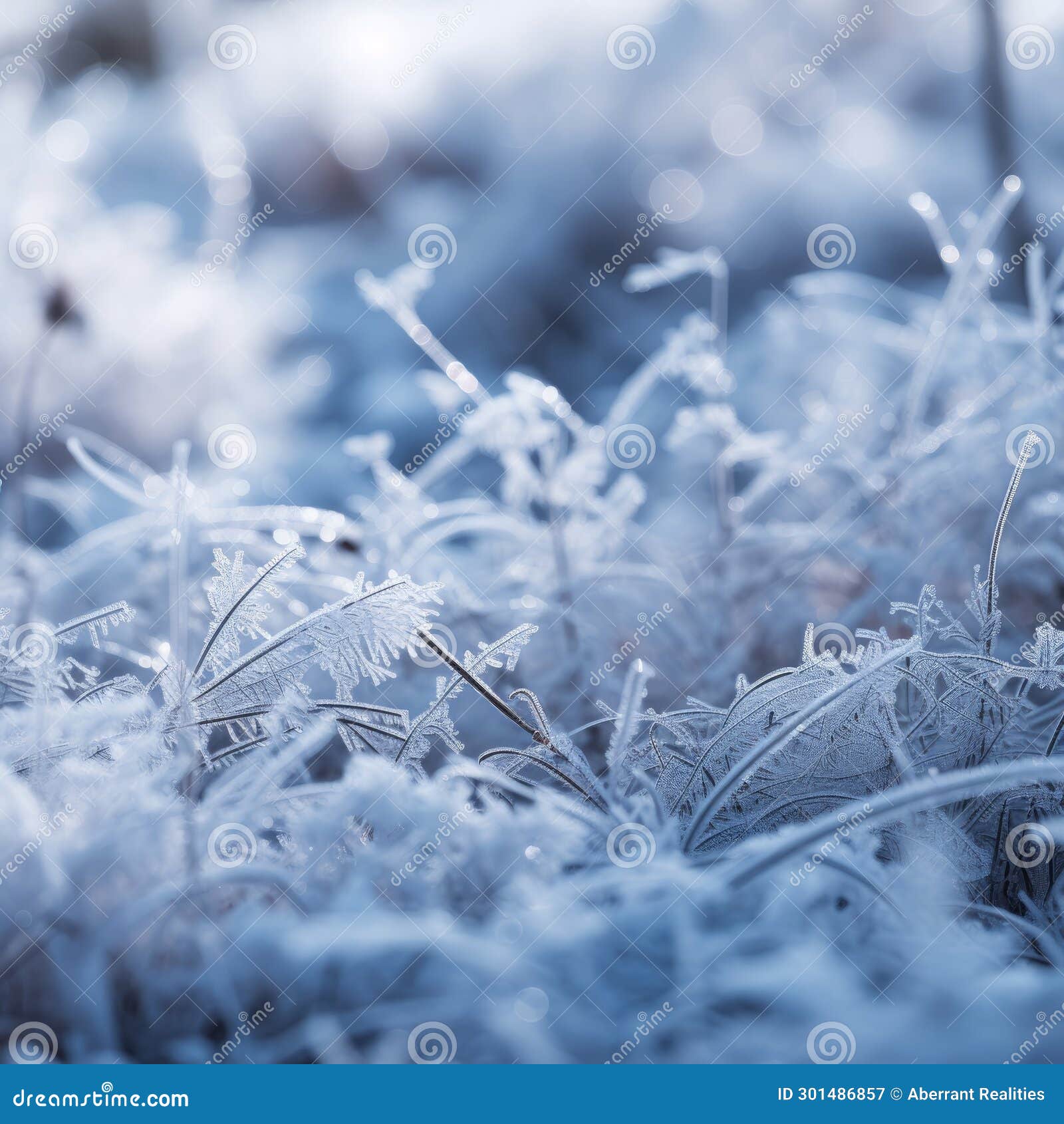 A Close Up of Frost on the Ground Stock Image - Image of pattern ...