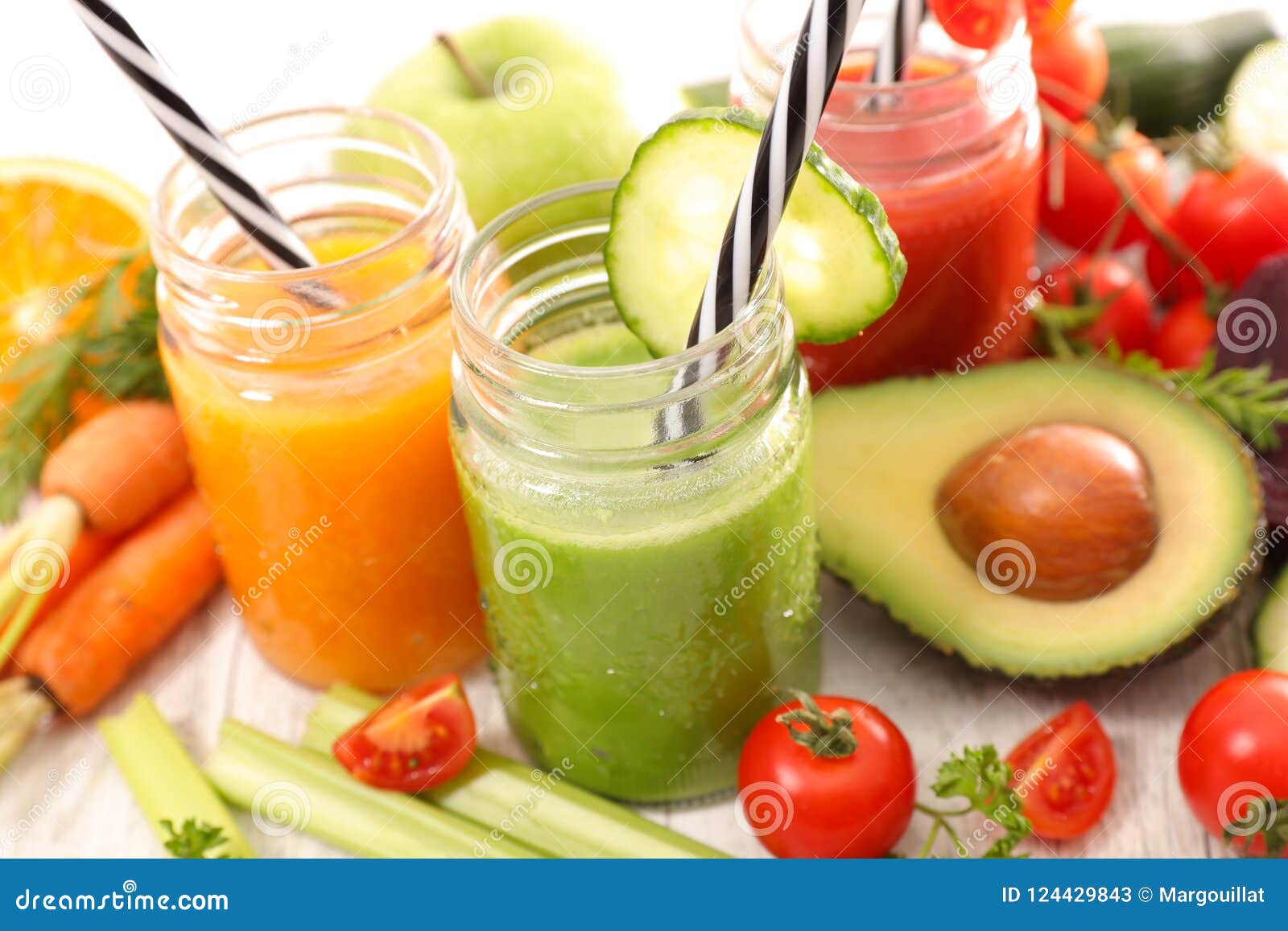 Fruit and vegetable juice stock image. Image of detox - 124429843