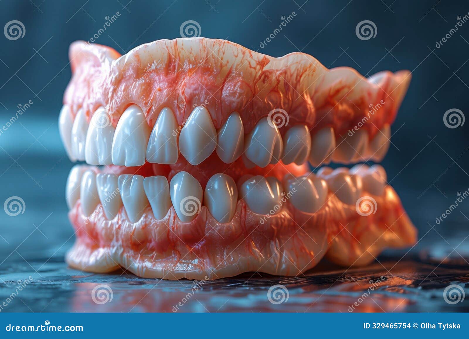 Close Up Of Full Denture Dentures. Stock Photo | CartoonDealer.com ...