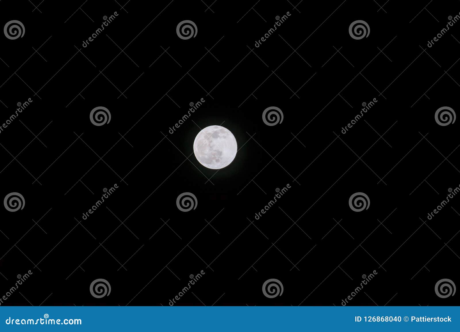 A Full Moon at Night Time on Clear Sky Stock Photo - Image of light ...