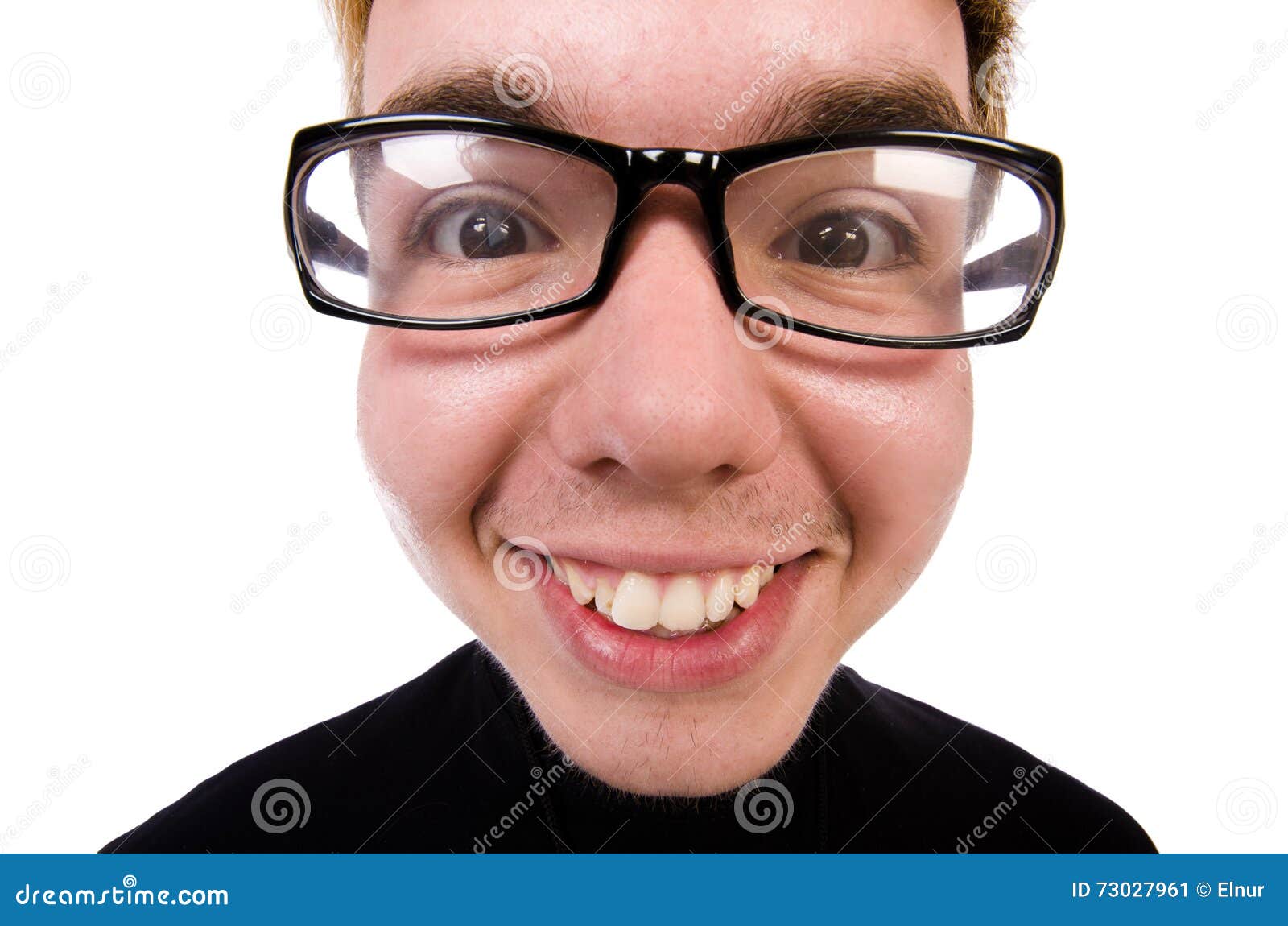 The Close Up of Funny Man Face Stock Image - Image of laugh, expression ...