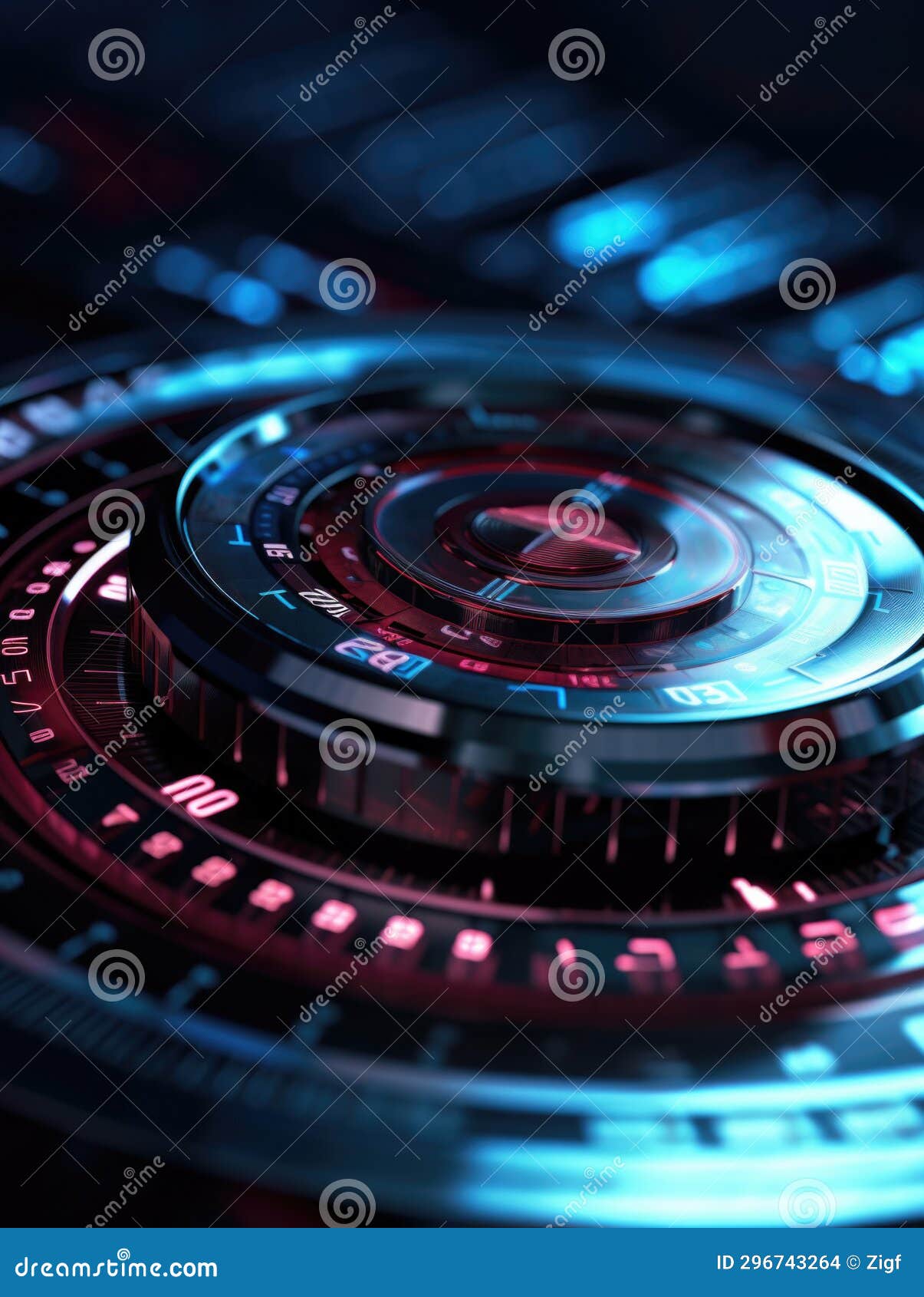 Close Up of a Futuristic Computer Screen Stock Photo - Image of ...