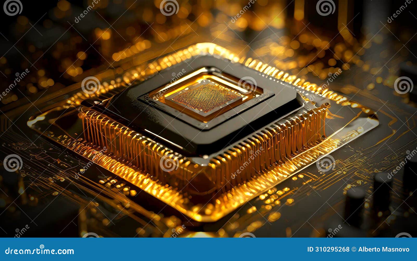 Futuristic High-tech CPU Central Processor Unit of a Supercomputer ... Futuristic High-tech CPU Central Processor Unit of a Supercomputer ...