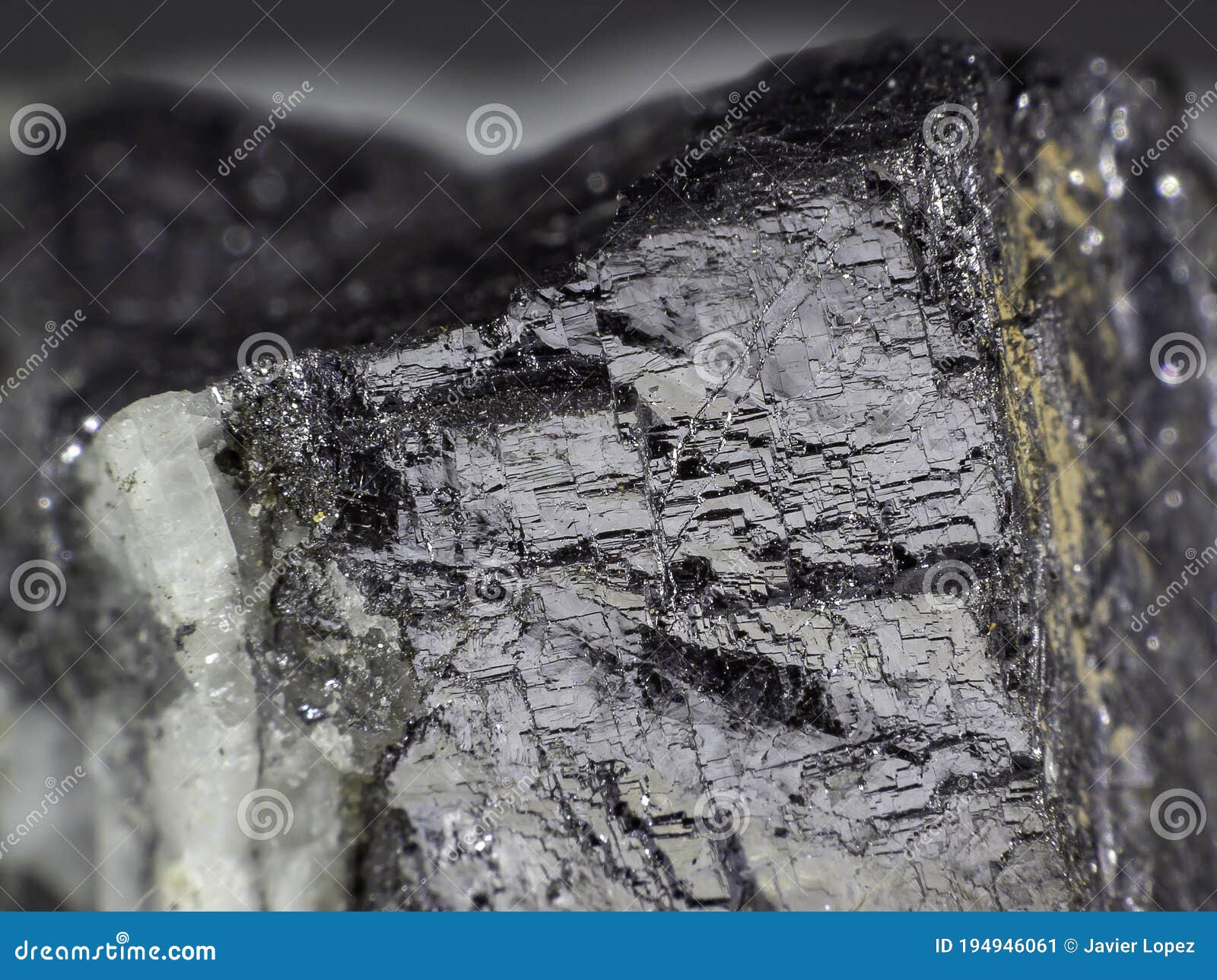 Close Up on a Galena Mineral Stone Stock Image - Image of galena, rock ...