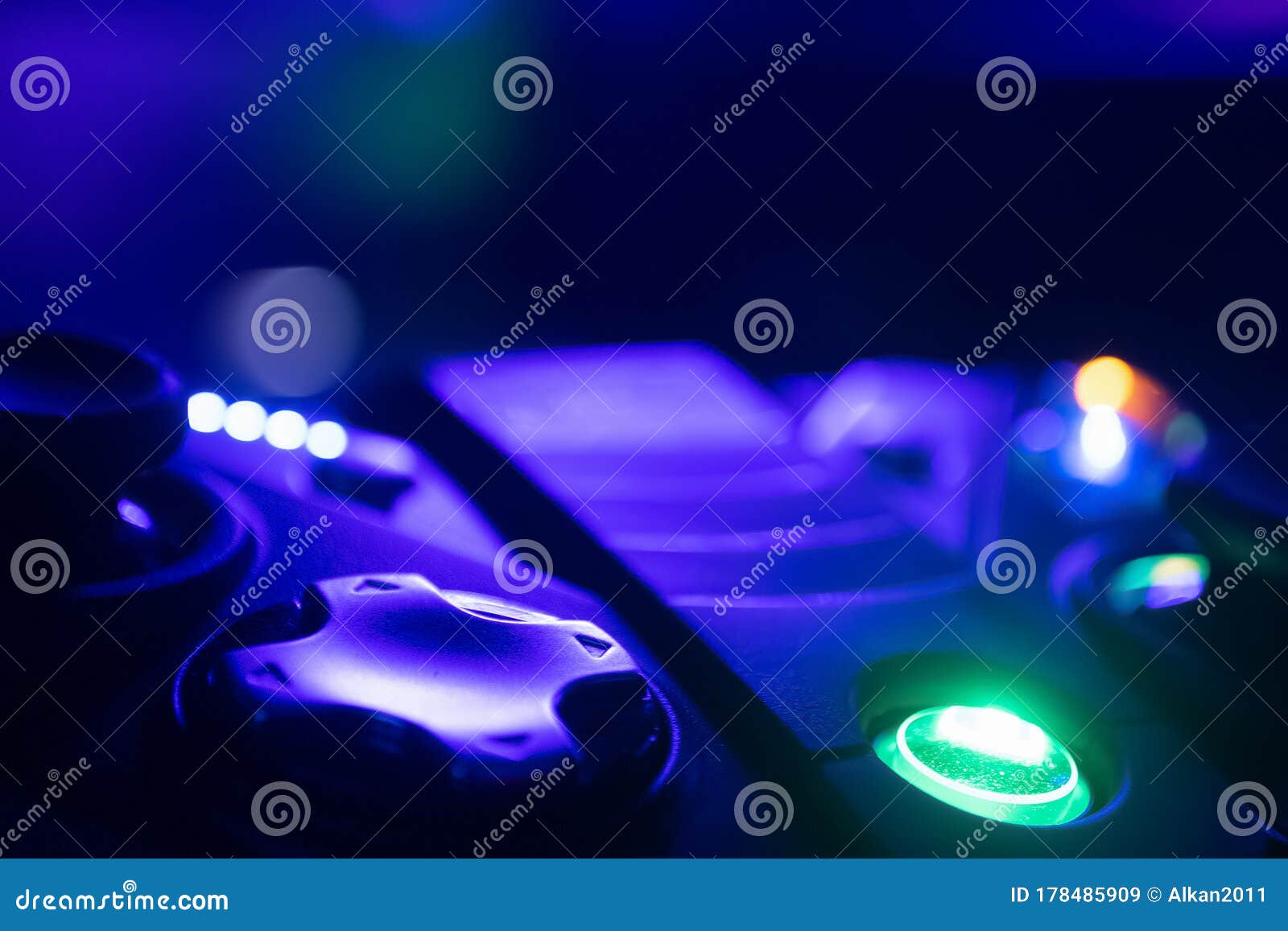 Close Up of a Game Controller Directional Pad with Rgb Lighting Stock ...
