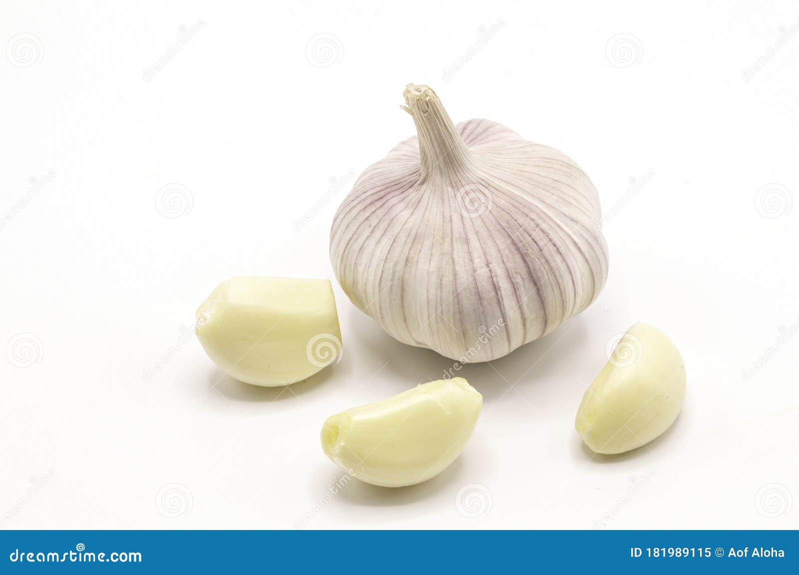 Close Up of Garlic Isolate on White Background. Stock Image - Image of ...