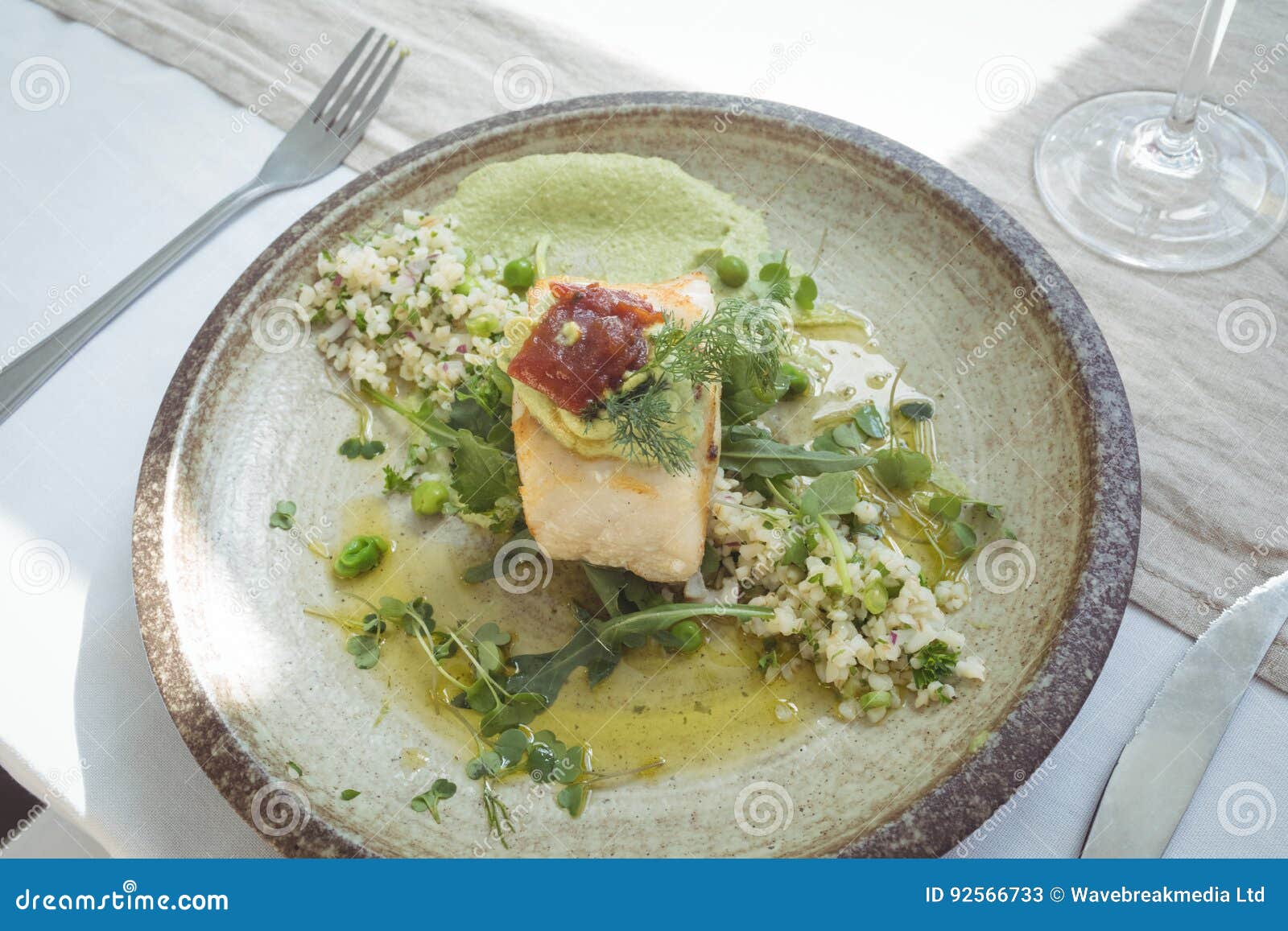 Close-up of Garnished Food Served in Plate Stock Image - Image of ...