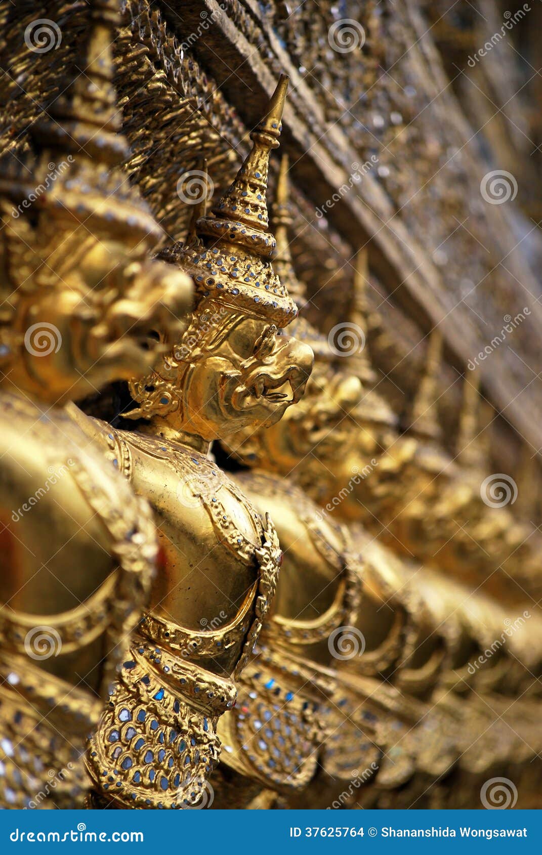 Close Up of Garuda Decoration on Chapel Base at Grand Palace. Stock ...