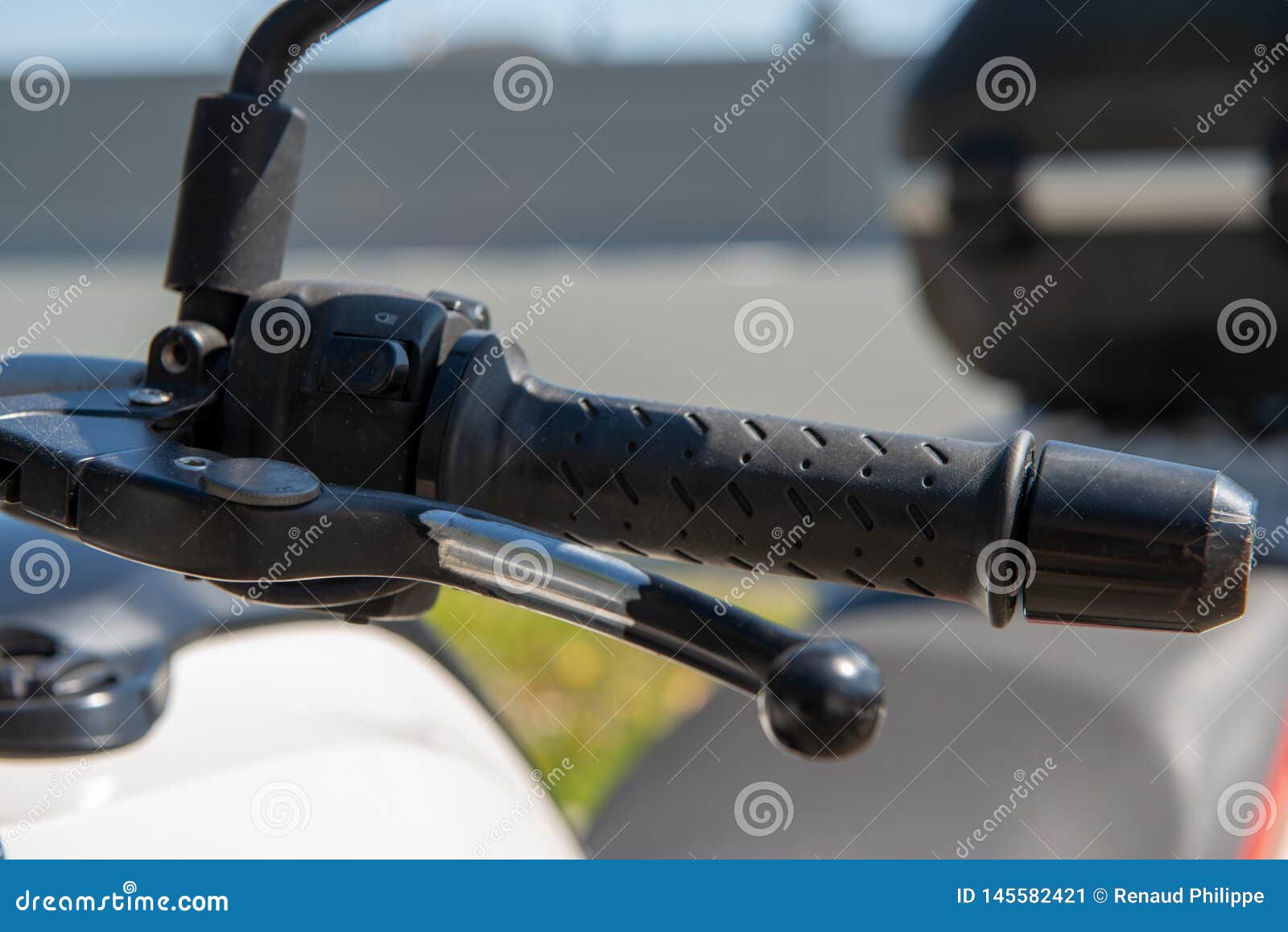 Close-up of the Gas Grip of the Motorcycle Stock Image - Image of black ...