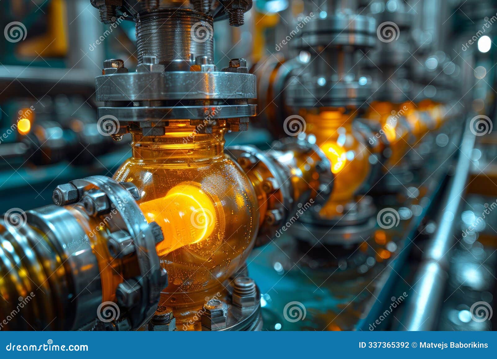 Close Up Of Gas Processing Unit And Reactor A Glimpse Into Industrial ...