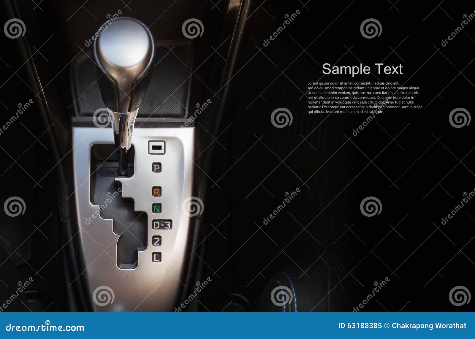 Close Up Gear Stick Interior Inside Bright Car. Stock Image - Image of ...