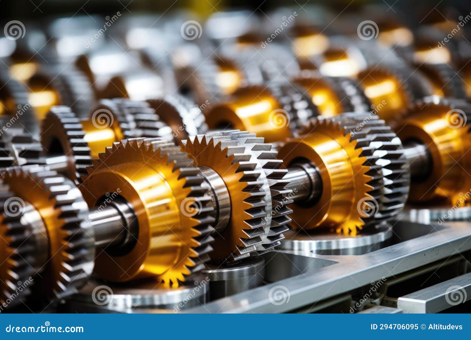 Close-up of Gear Teeth in a Manufacturing Unit Stock Image - Image of ...