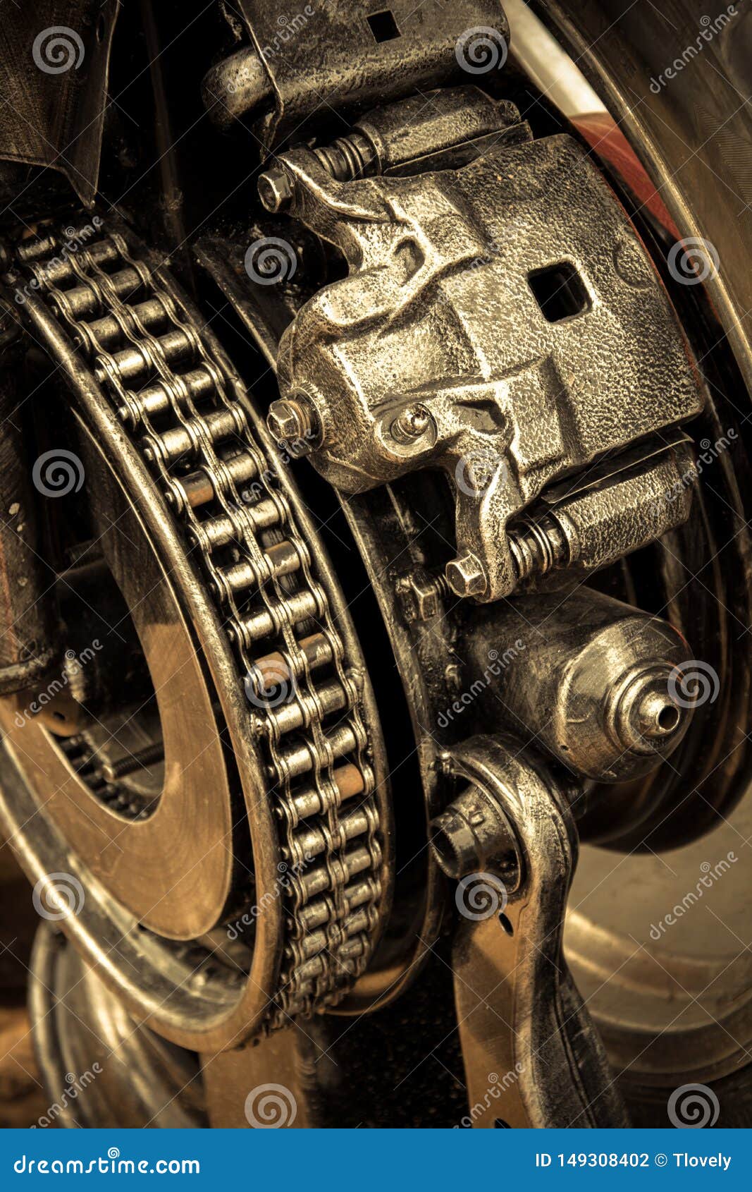 Close-up gears of engine stock photo. Image of construction - 149308402