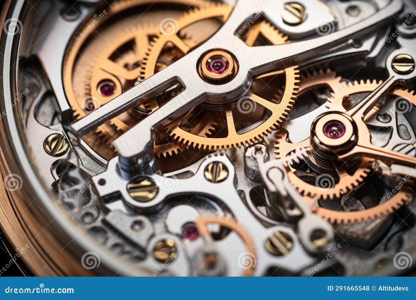 Close-up of Gears Inside a Mechanical Watch Stock Photo - Image of ...