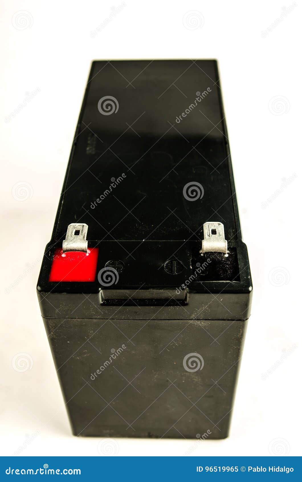 Close Up of a Generic Black Car Battery Isolated on White Background ...