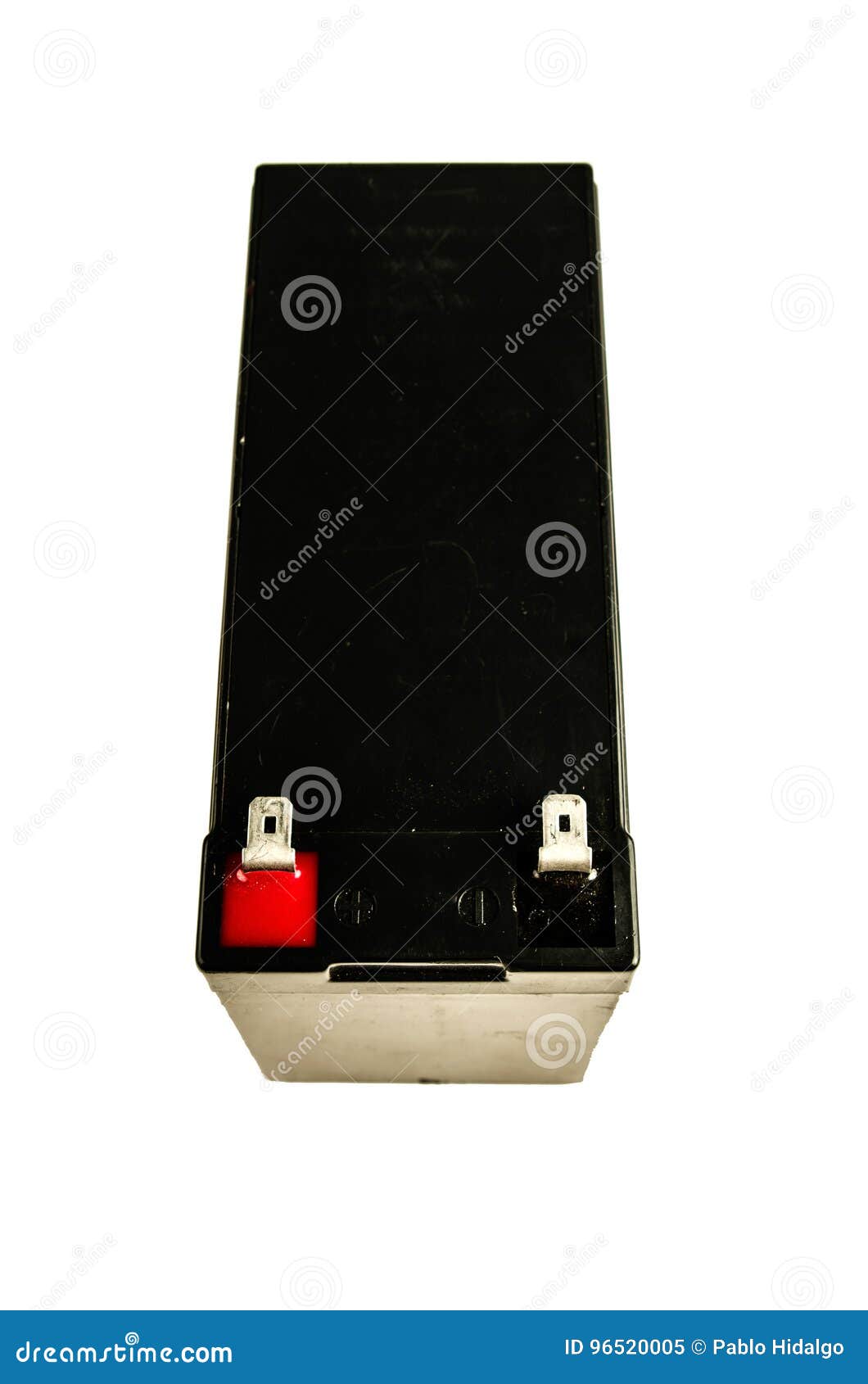 Close Up of a Generic Black Car Battery Isolated on White Background ...