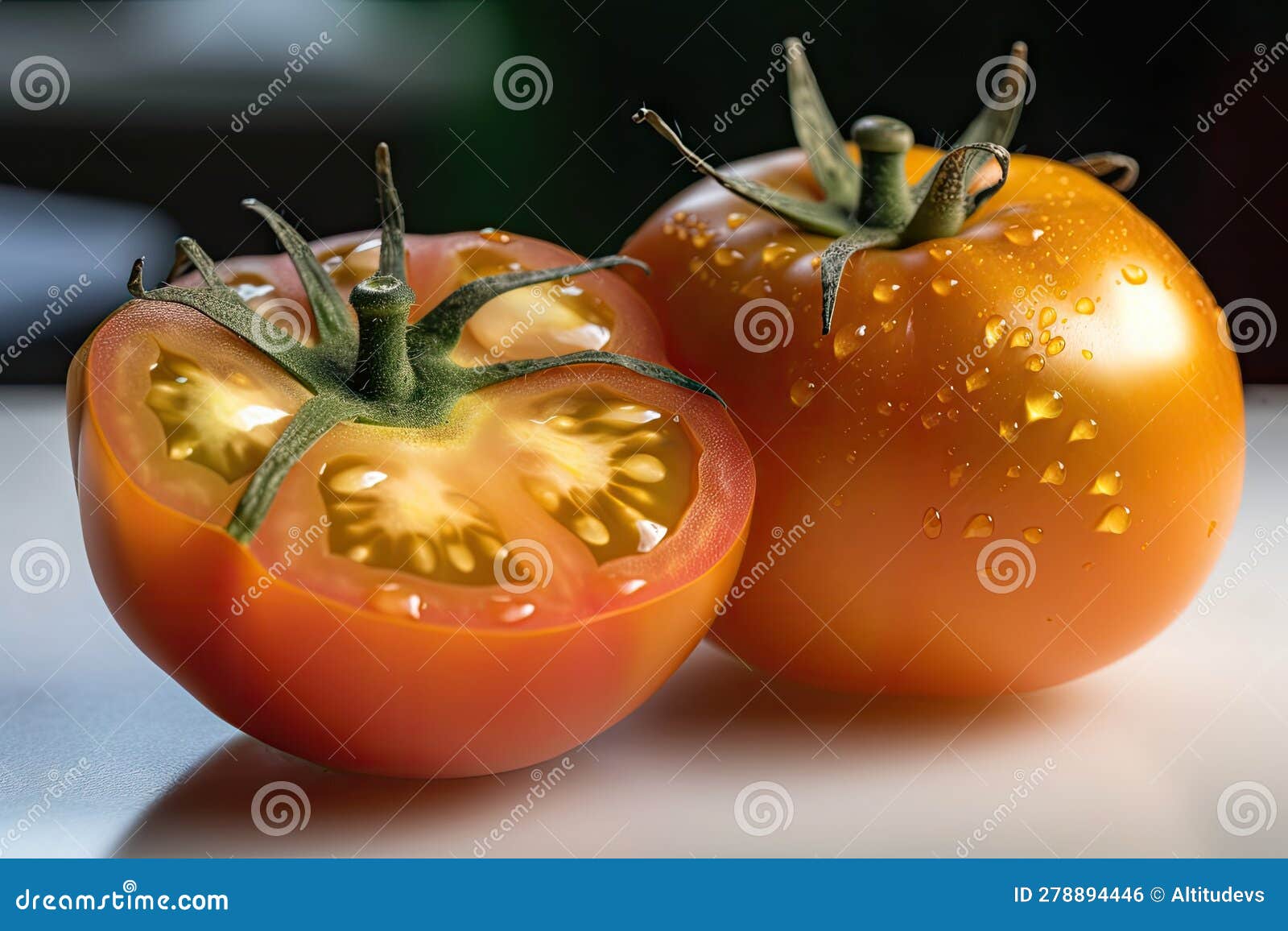 Close-up of Genetically Modified Tomato, with Visible Differences from ...
