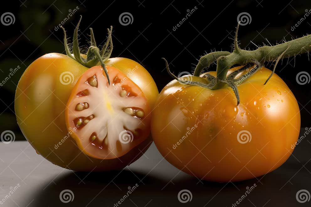 Close-up of Genetically Modified Tomato, with Visible Differences from ...