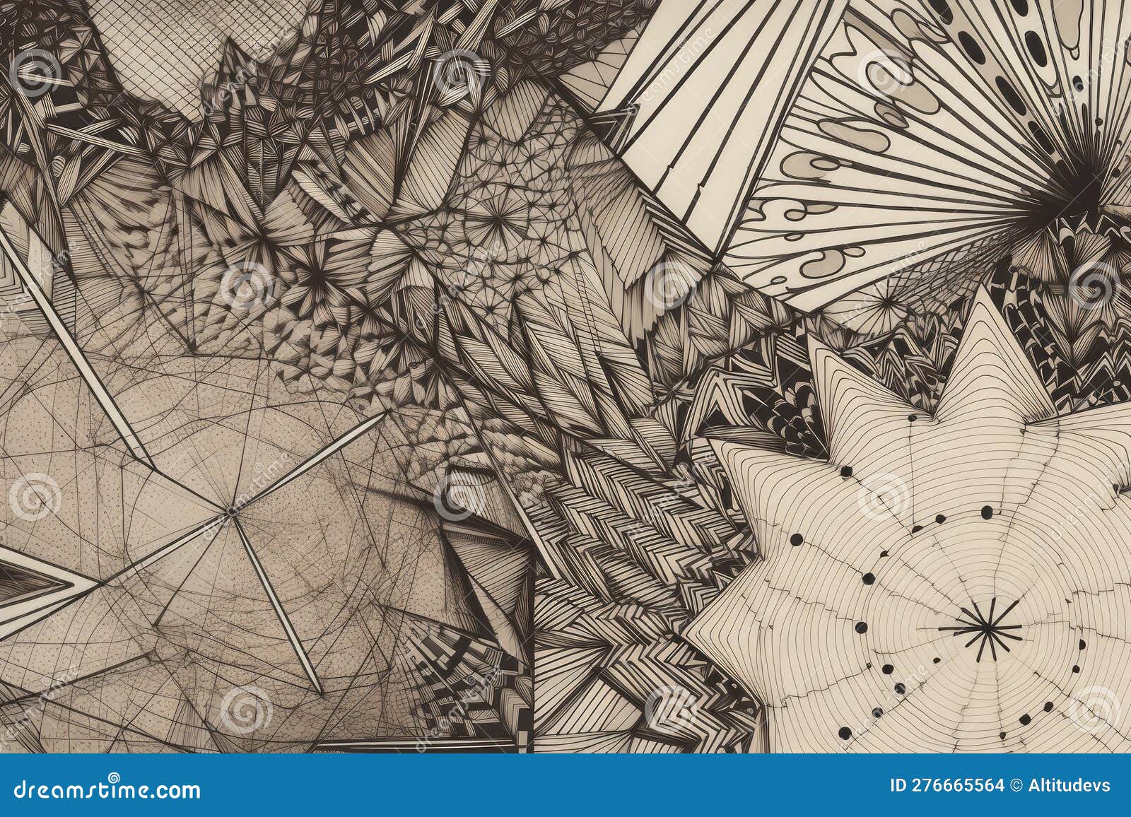 Close-up of Geometric Line Art, with Intricate Details and Patterns ...