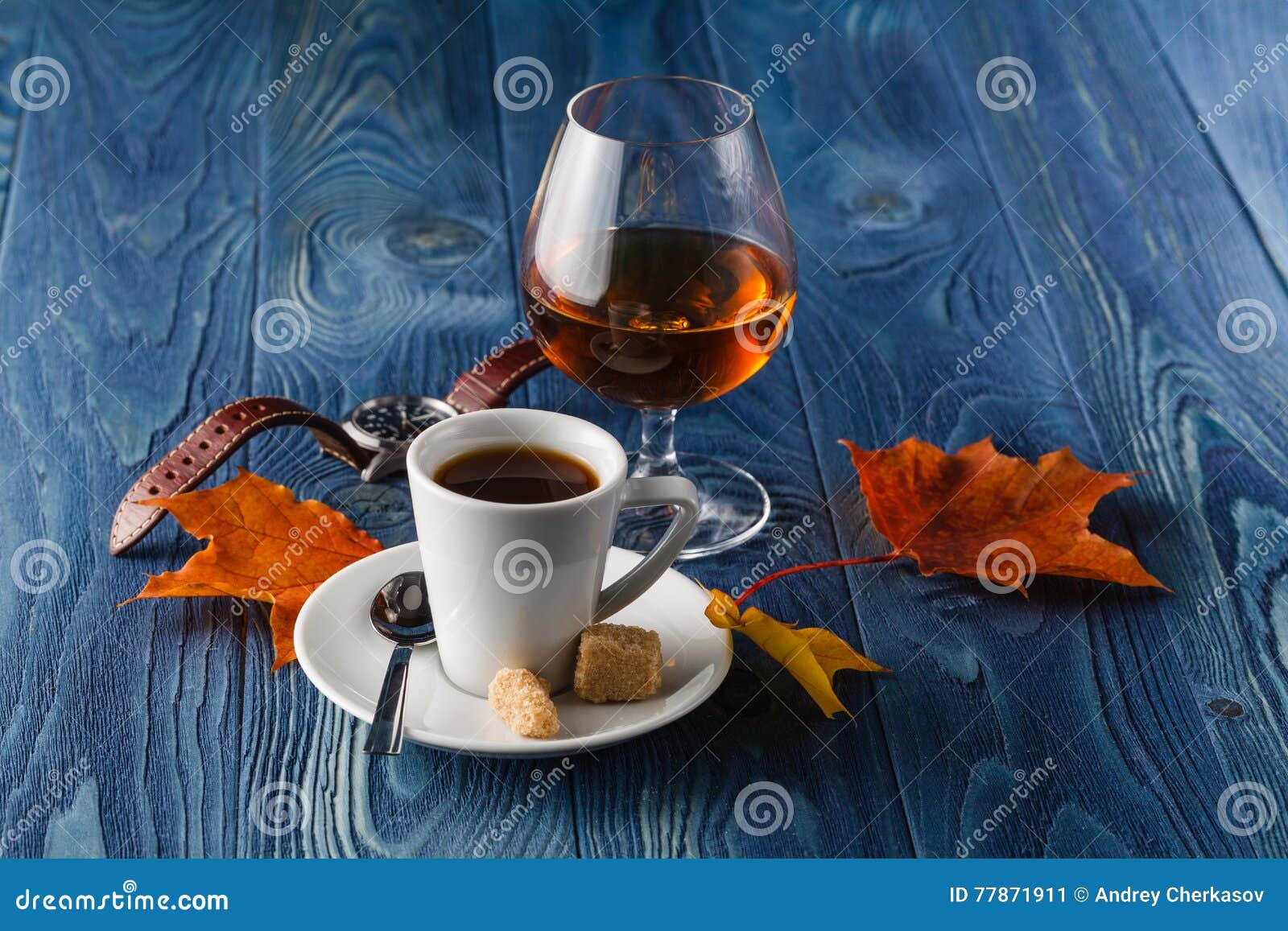 Close Up a Glass of Cognac and Coffee Stock Image - Image of alcohol ...