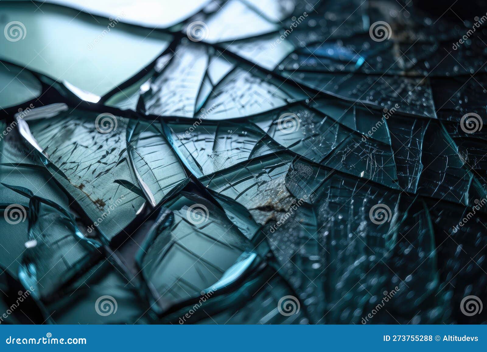 Close-up of Glass Crack, with Different Textures Visible Stock ...