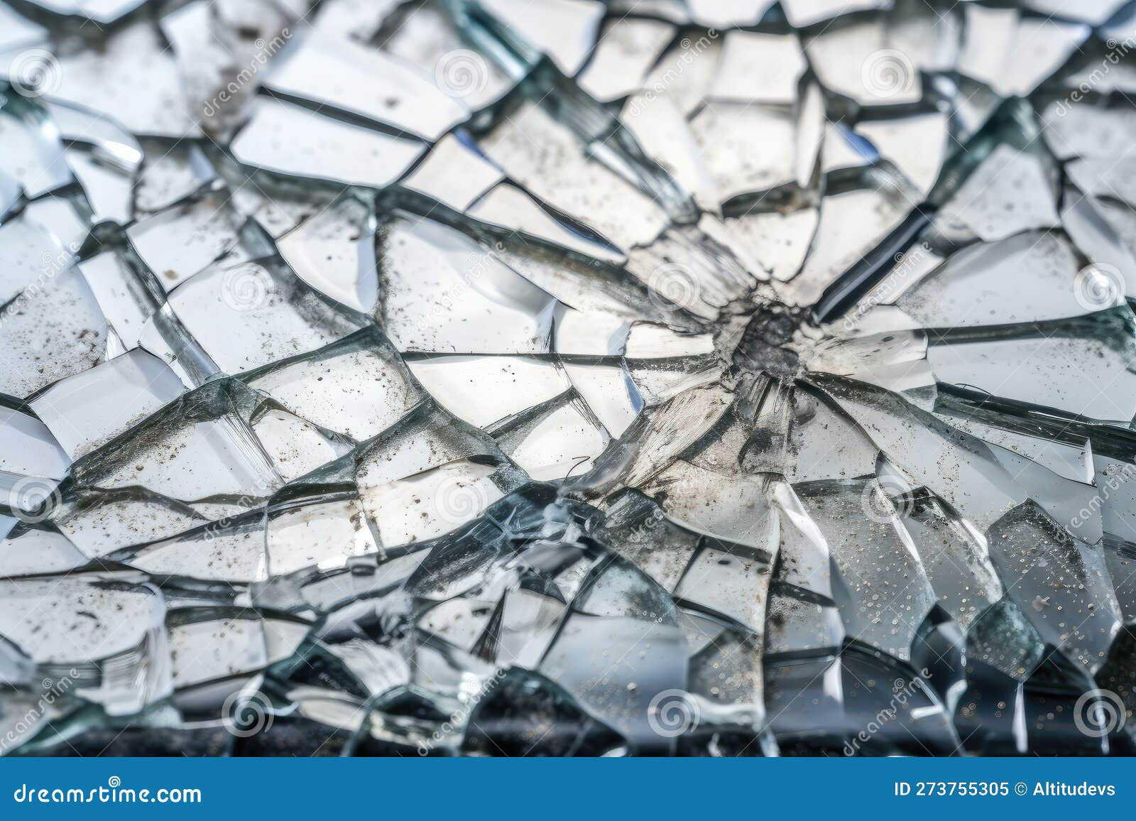Close-up of Glass Crack, with Different Textures Visible Stock ...
