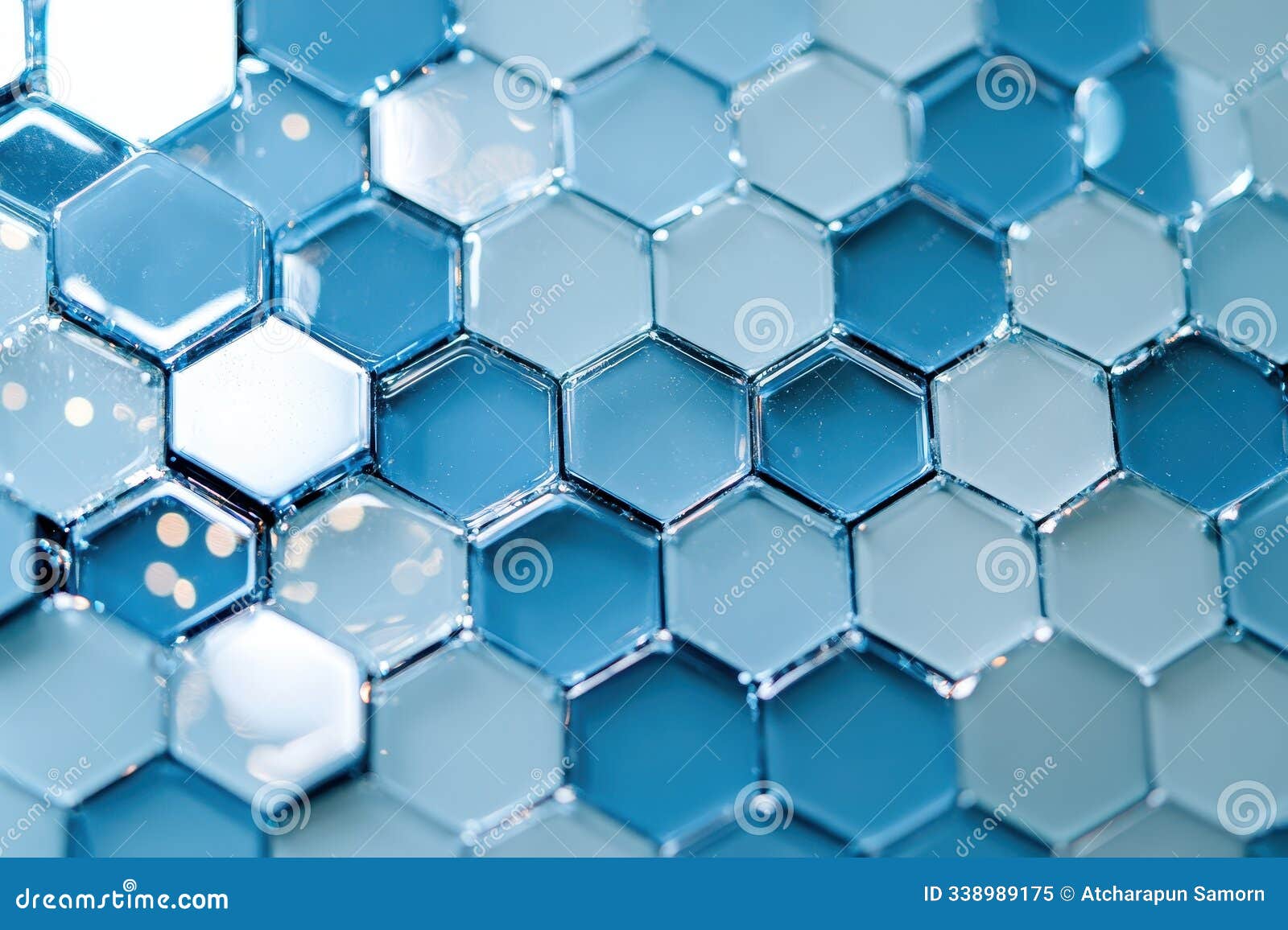 Close-Up of Glass Hexagonal Facade Stock Image - Image of visual ...