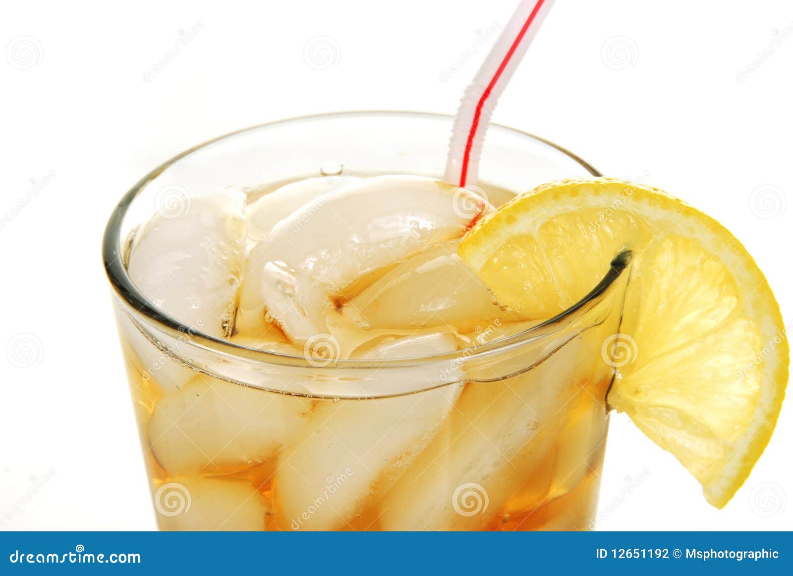 Close Up of a Glass of Iced Tea Stock Photo - Image of cubes, slice ...
