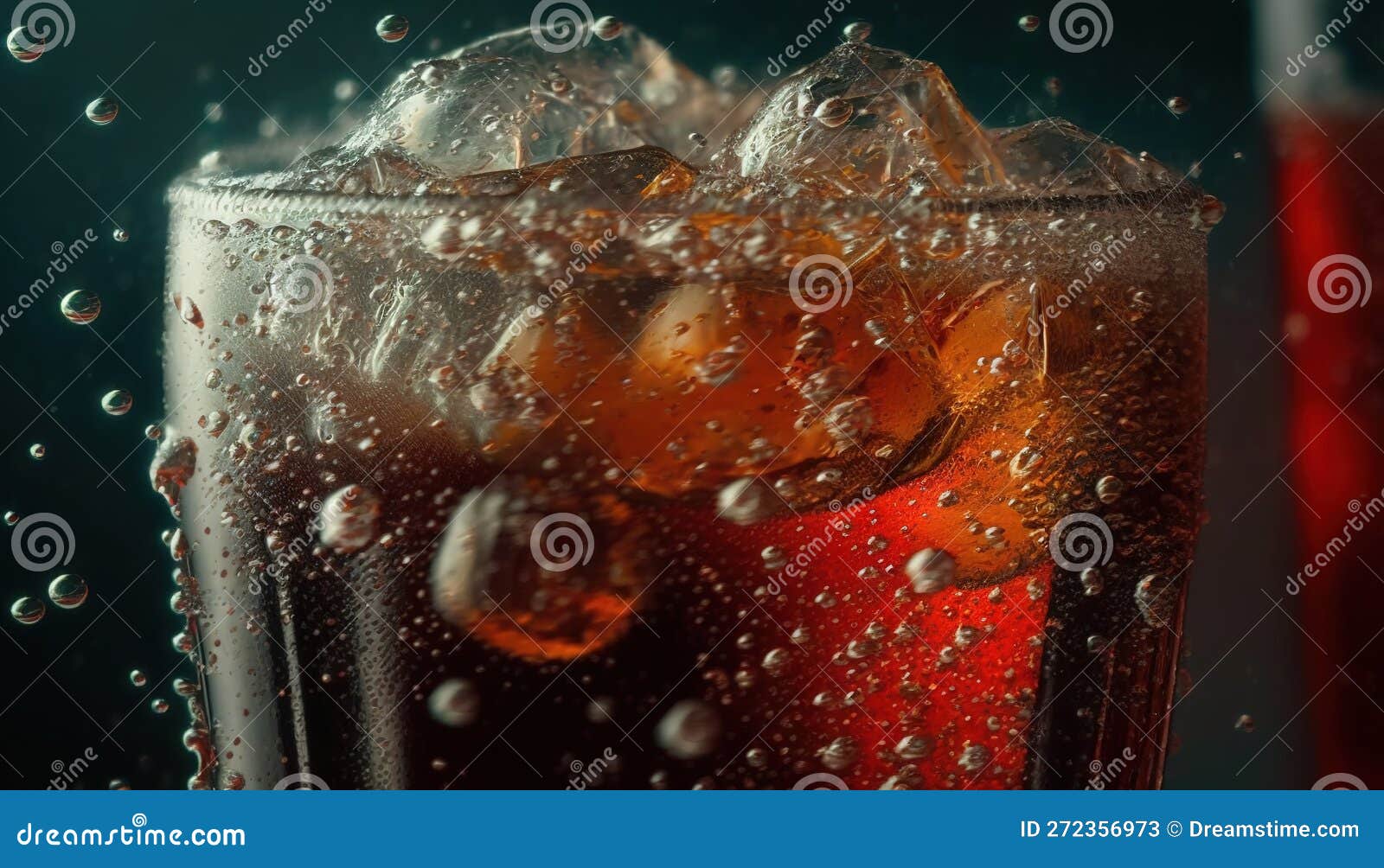 A Close Up of a Glass of Soda with Water Droplets Stock Illustration ...