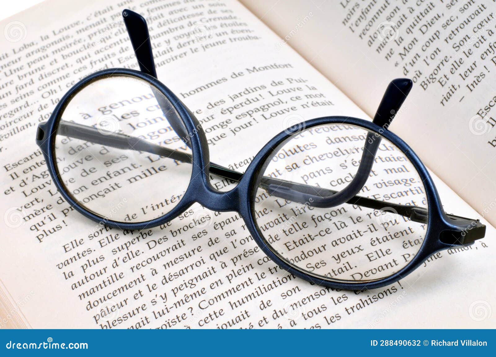 Glasses for reading a book stock photo. Image of editorial - 288490632