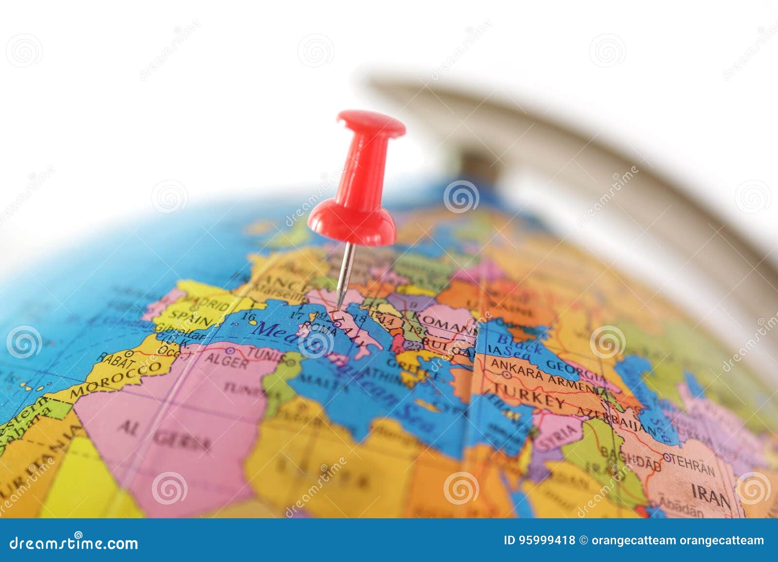 Close-up of a Globe at Rome,Italy Stock Photo - Image of background ...