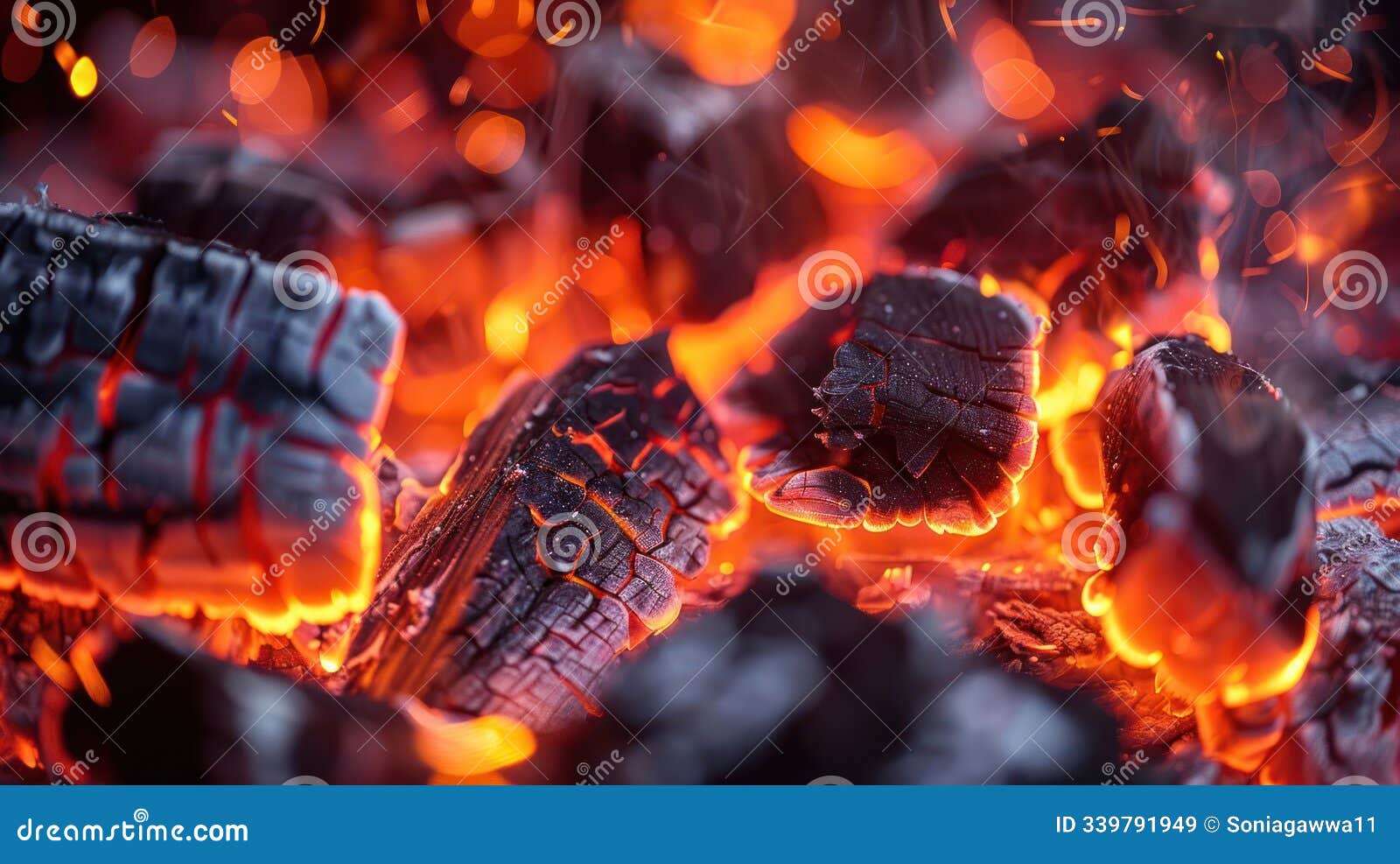 Glowing Embers Of A Smoldering Fire Stock Photo | CartoonDealer.com ...