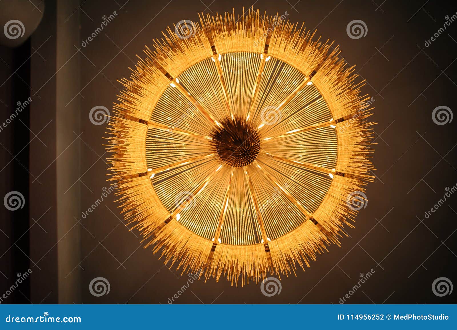 Gold Art Retro Antique Ceiling Light Stock Photo - Image of expensive ...