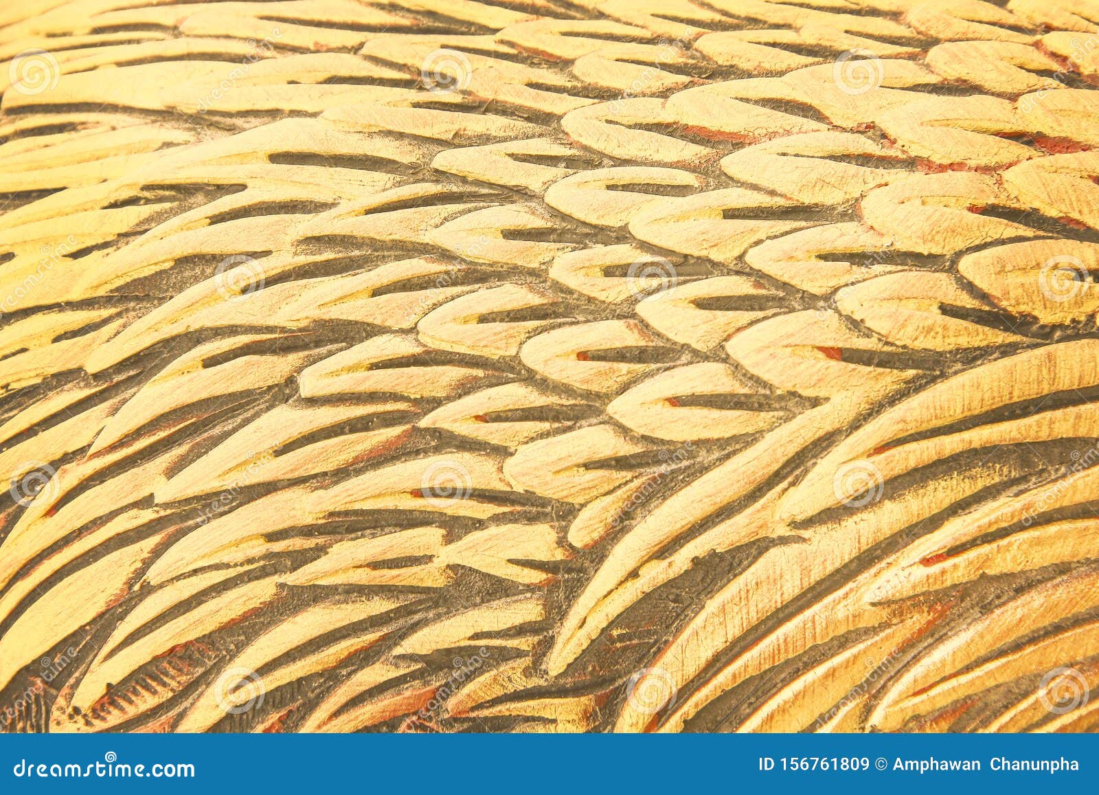 Gold Bird Feather Patterns Abstract Background Stock Image - Image of ...