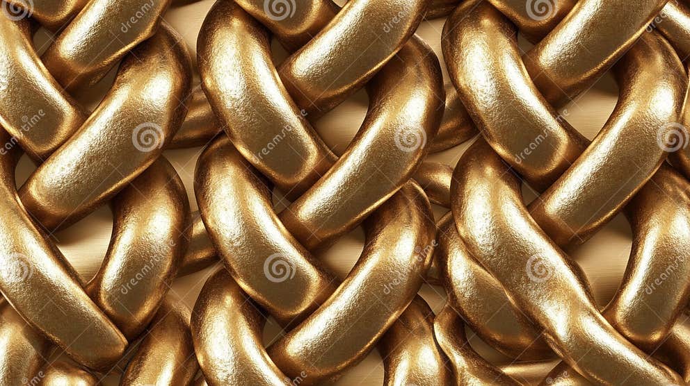 A Close Up of a Gold Chain Link Stock Illustration - Illustration of ...