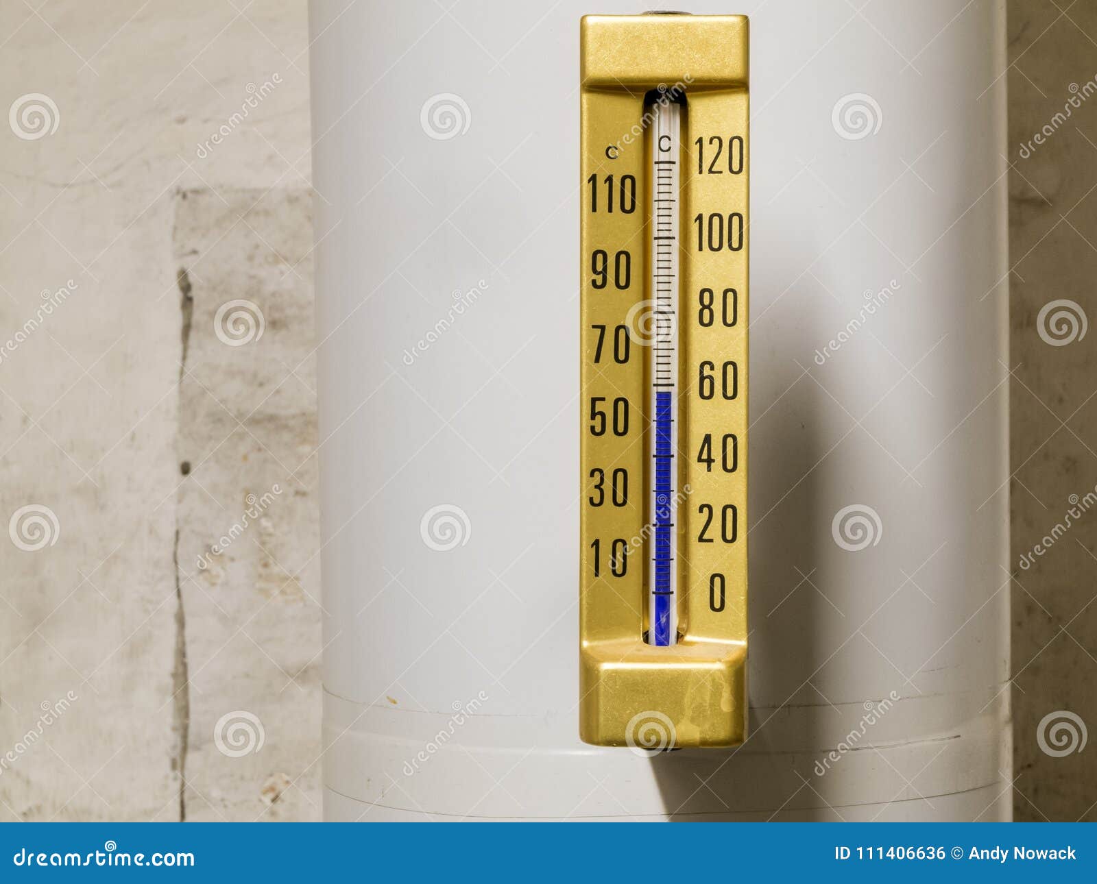 Thermometer in the flow stock photo. Image of energy - 111406636