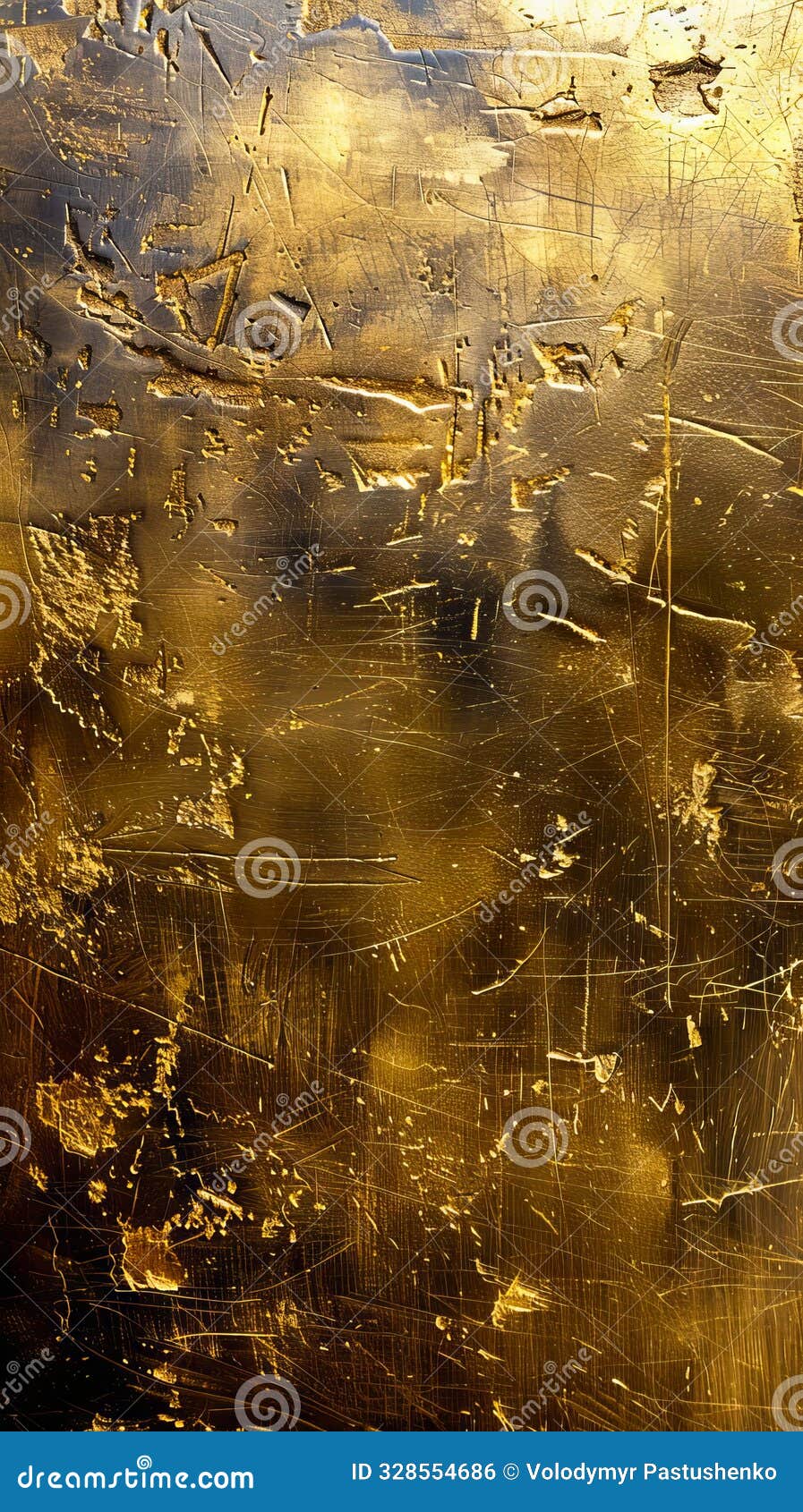 A Close Up of a Gold Plate with Scratches on it Stock Photo - Image of ...