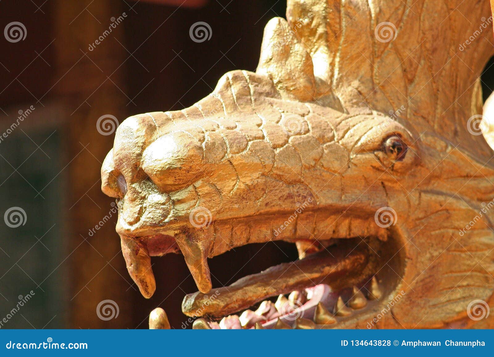 Gold snake statue stock photo. Image of beautiful, culture - 134643828