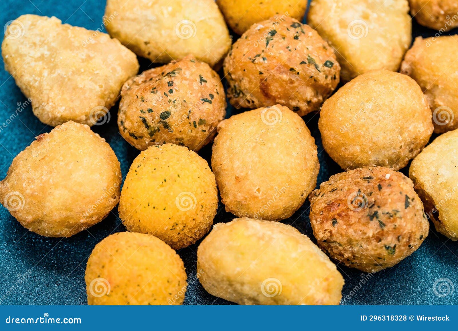 Close-up of Golden Crispy Tater Balls Stock Photo - Image of flavorful ...
