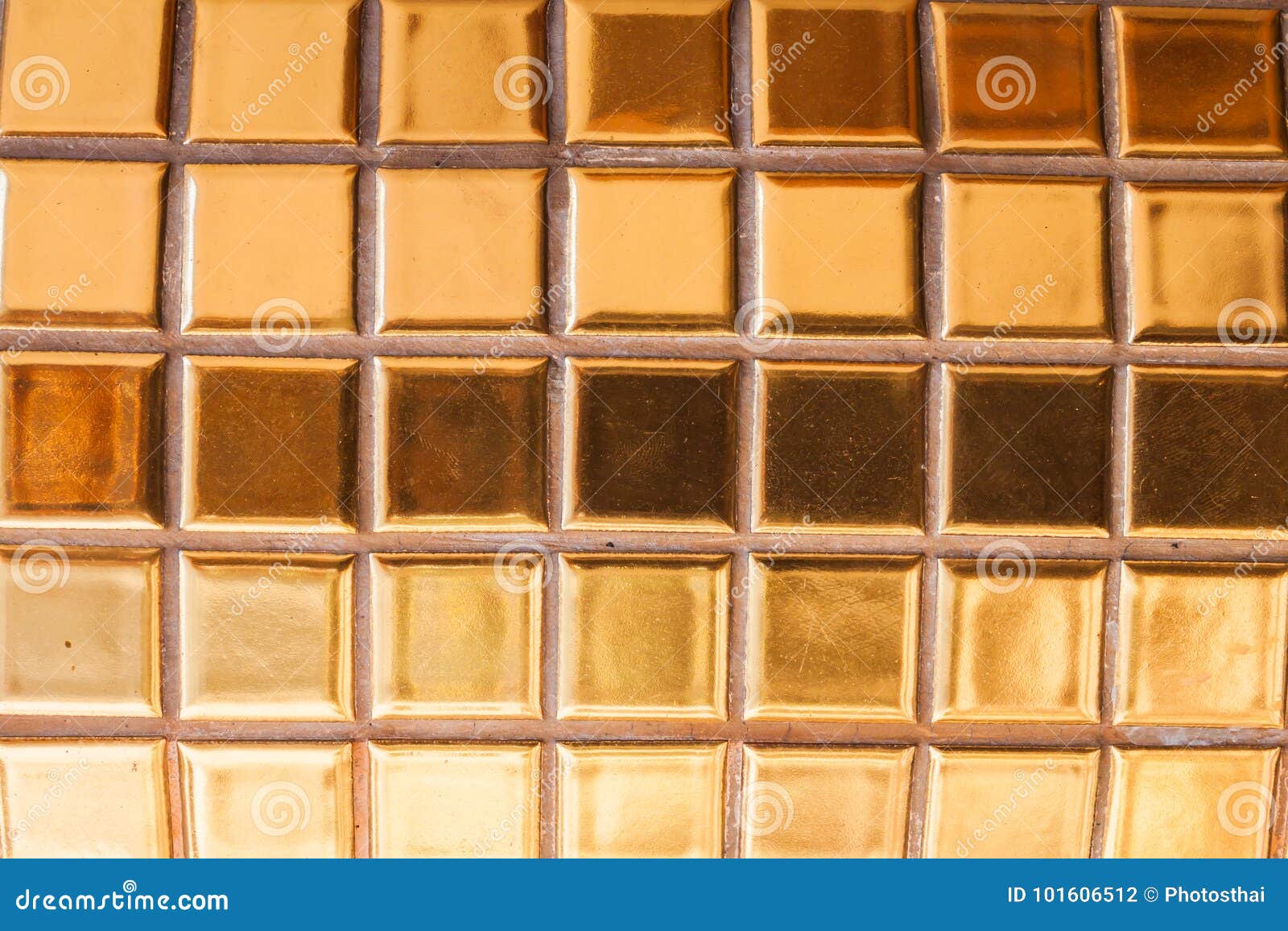 Golden Glazed Tile Background Stock Photo - Image of grid, fancy: 101606512