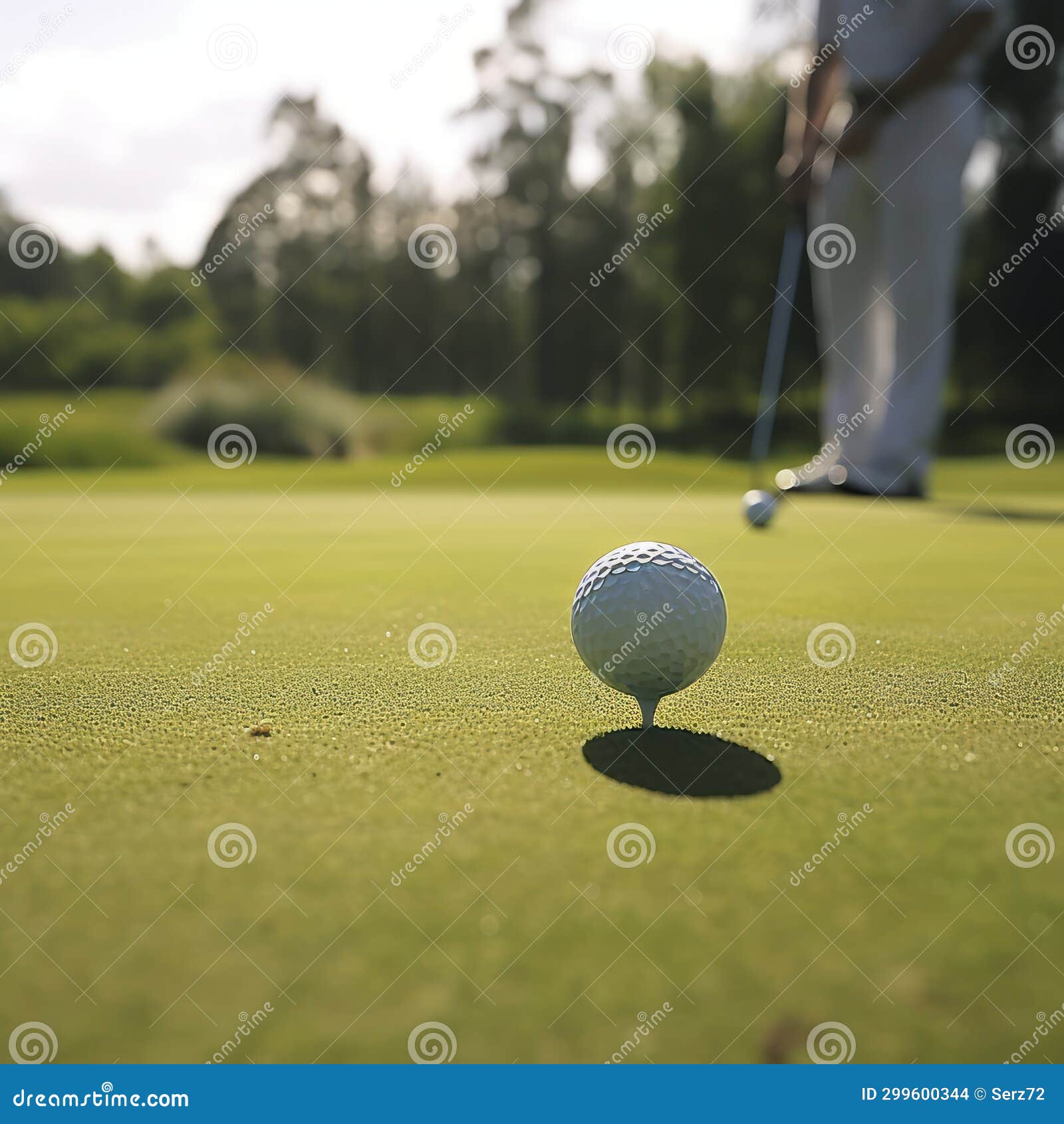 Close-up of a Golf Ball on a Golf Course Green Stock Photo - Image of ...