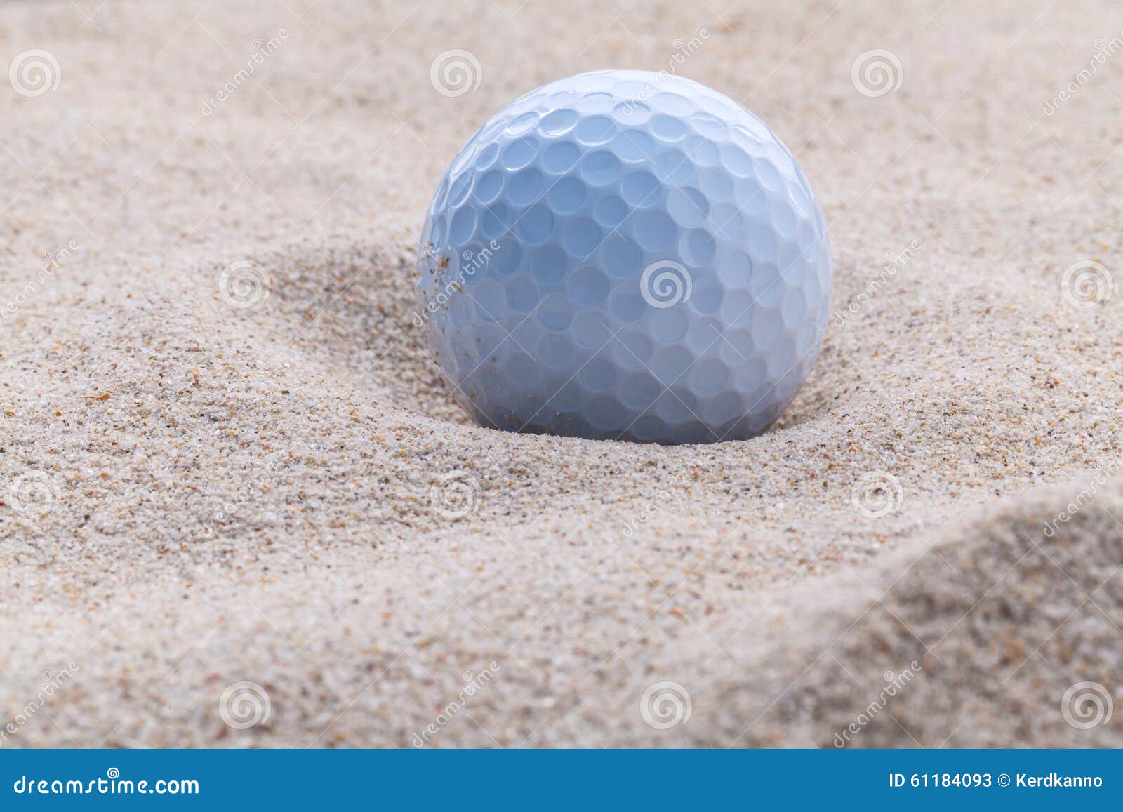 Close Up Golf Ball in Sand Bunker. Stock Image - Image of close ...