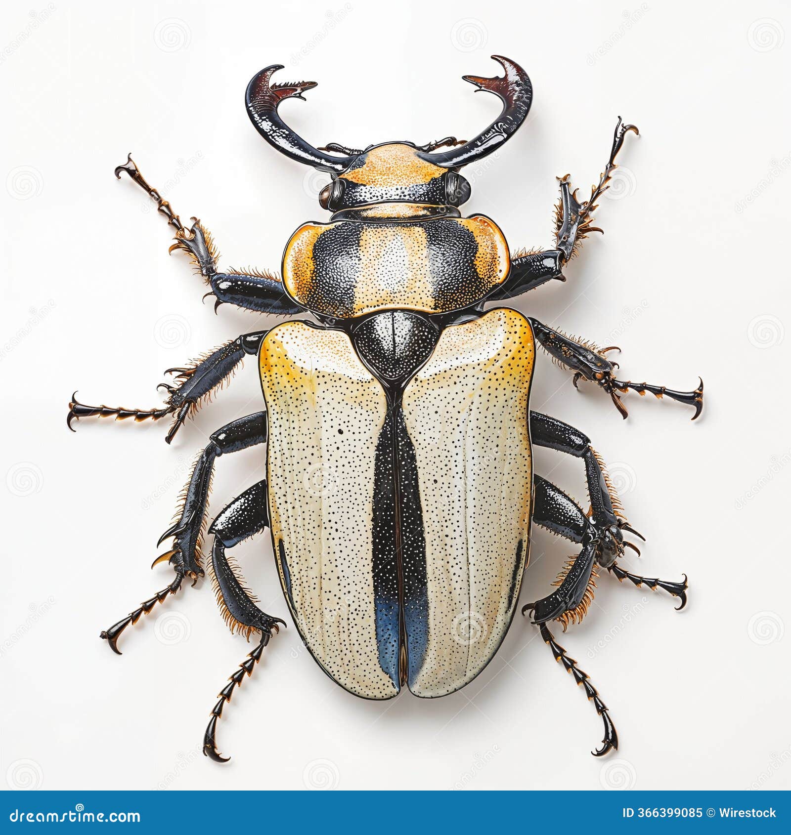 A Vibrant Goliath Beetle Resting On A Bed Of White Crystalline Pebbles ...