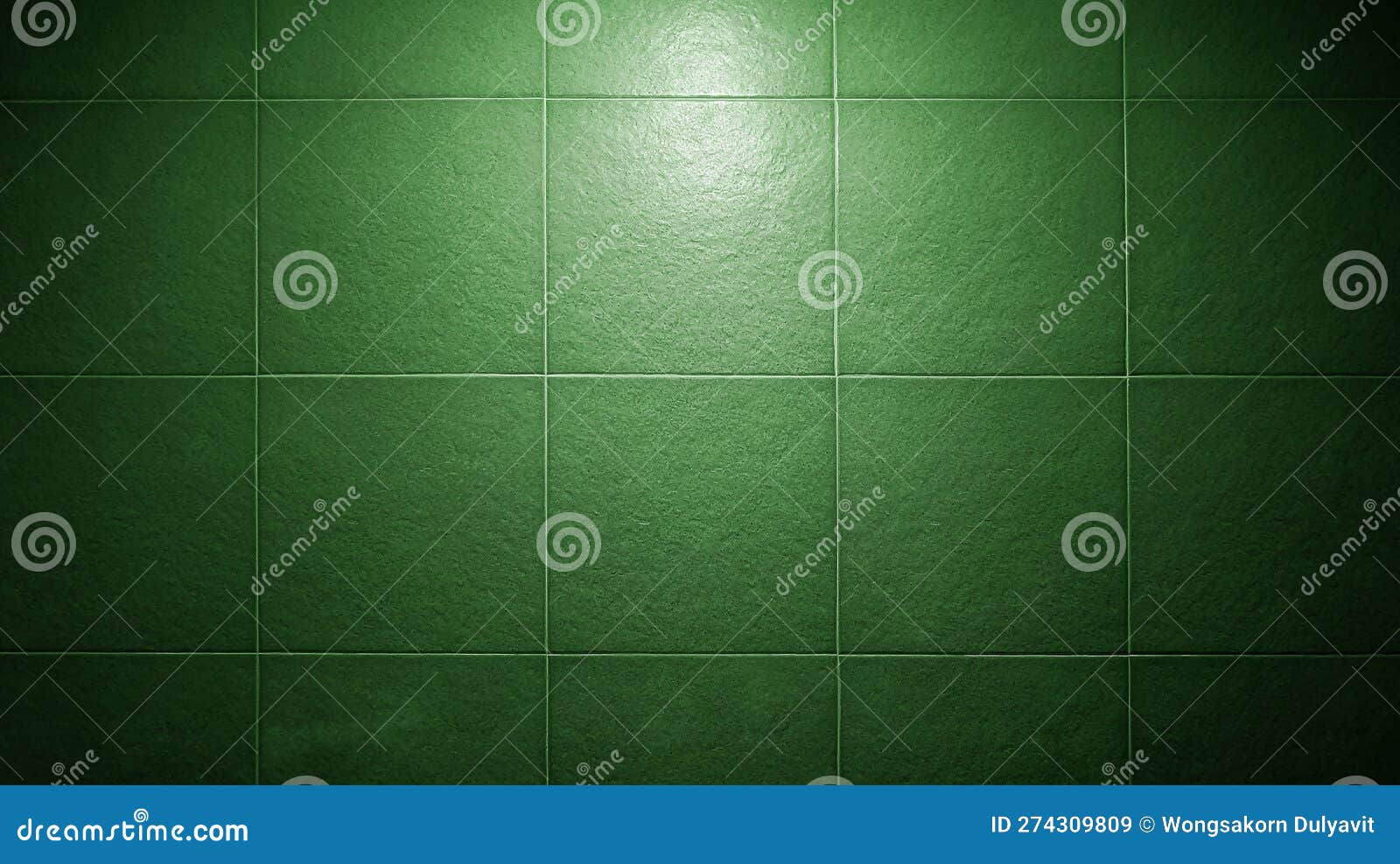 Close Up Gradient Green Square Tile Pattern with Light from Above Used ...