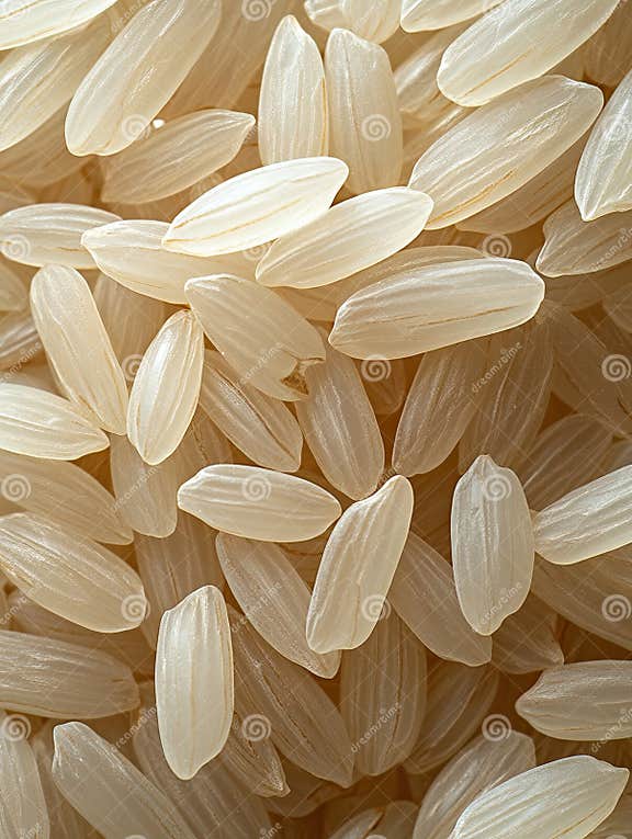 Close-up of a Grain of Rice, Vertical Stock Illustration - Illustration ...