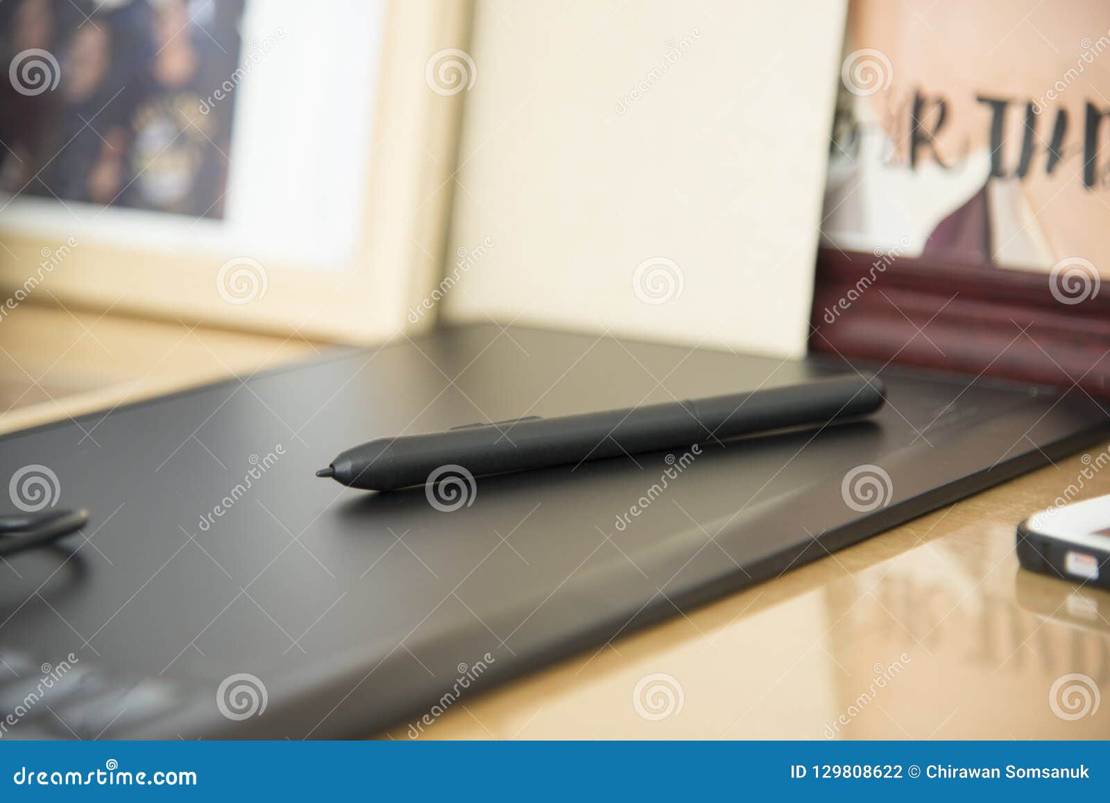 Graphic Designer Work Space. Stock Photo - Image of fashion, wacom ...