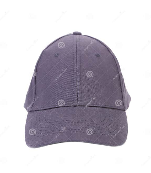 Close Up of Gray Cap. Front View. Stock Photo - Image of dark, sport ...