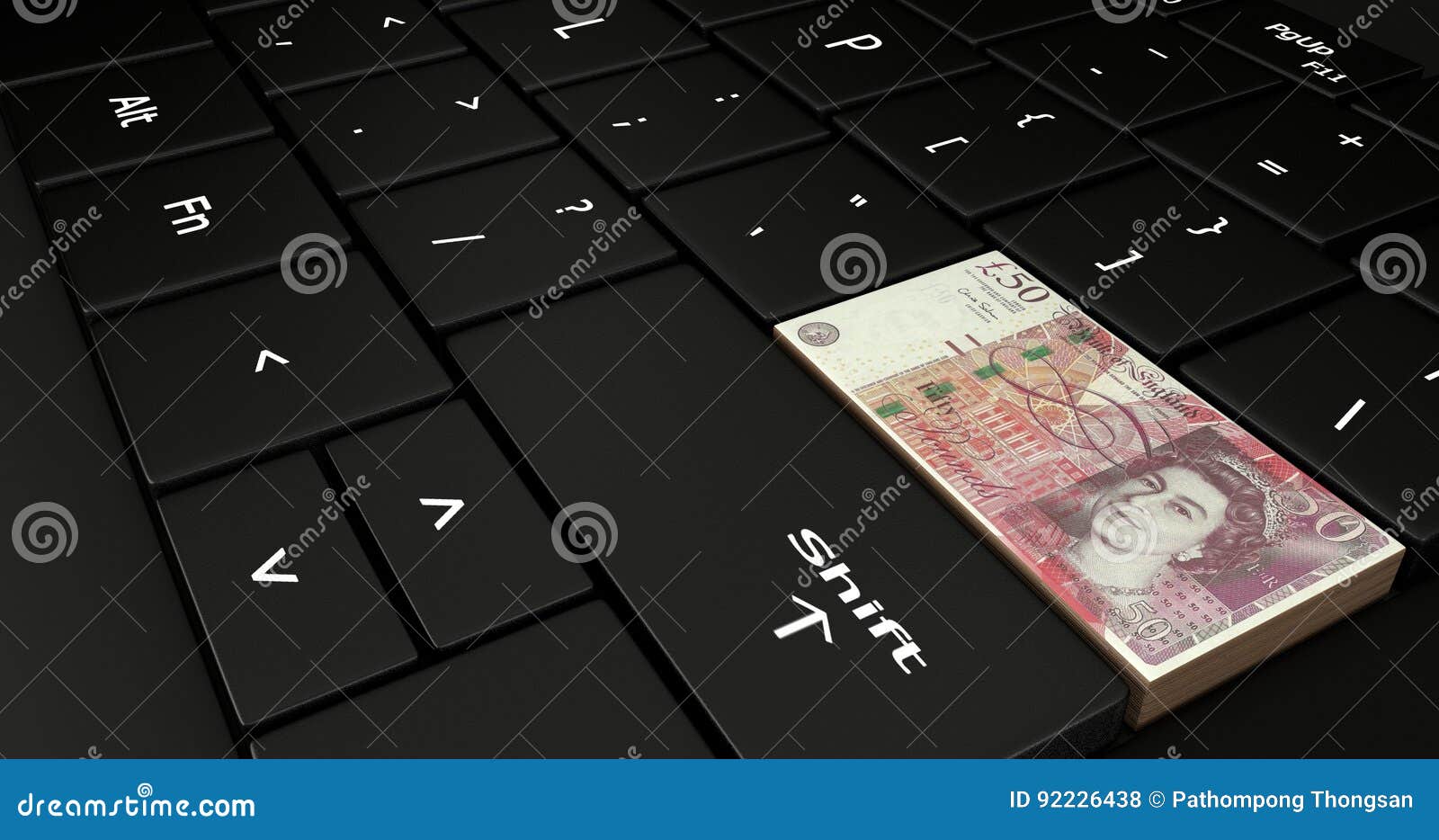 Close Up of Great Britain 50 Pound Keypad. Editorial Stock Photo ...