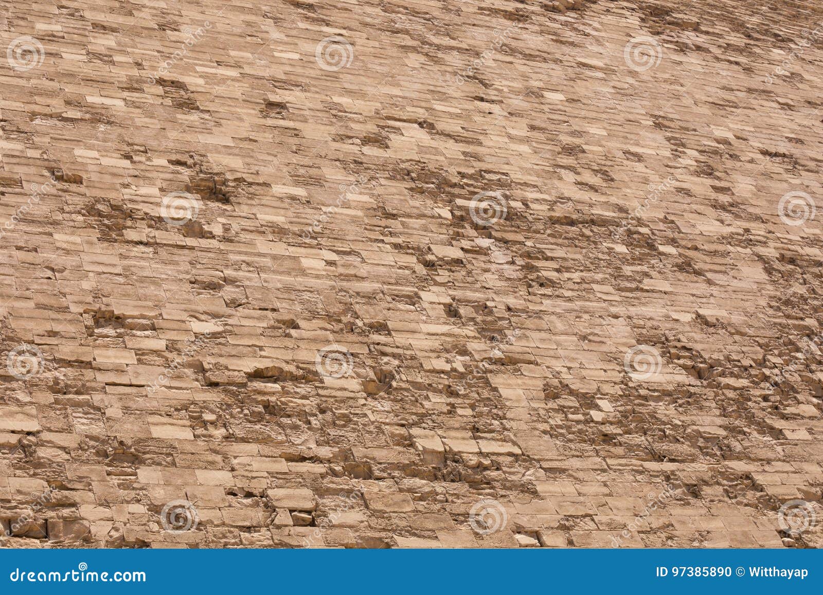 Close Up of the Great Pyramid Stock Photo - Image of khufu, cairo: 97385890