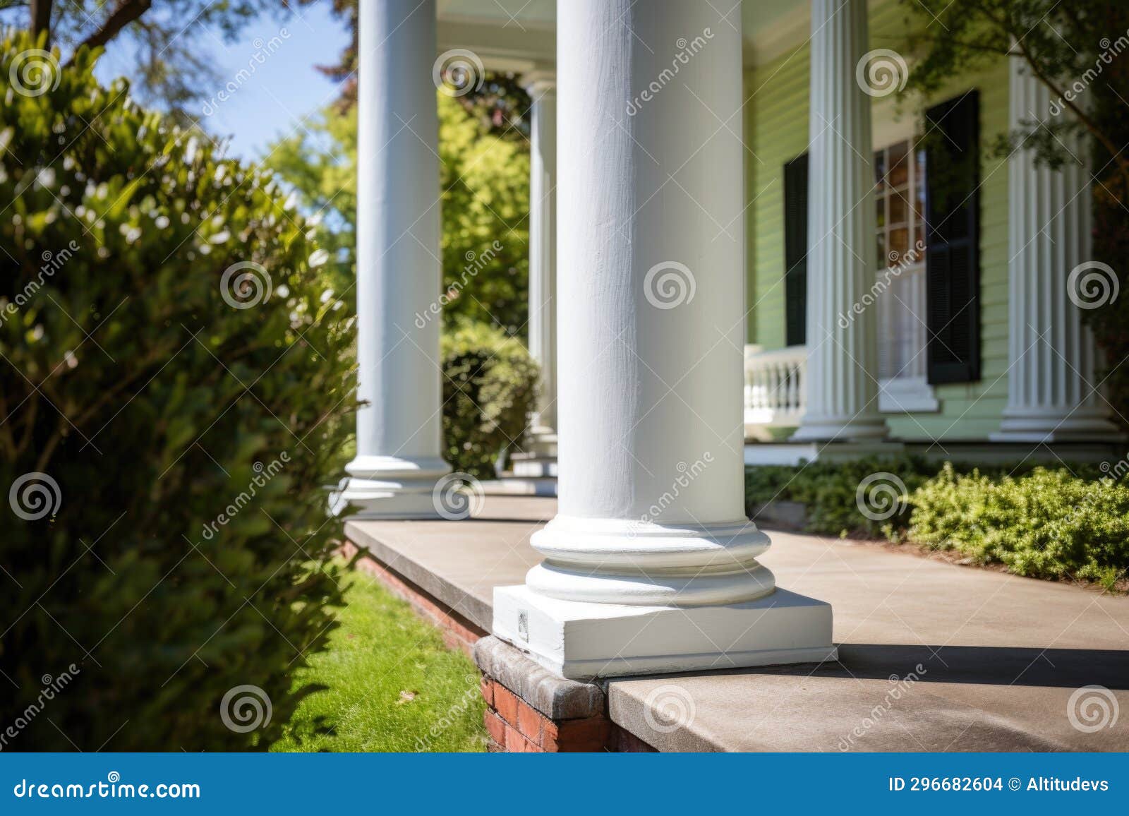 Close-up of a Greek Revival Column Base Stock Photo - Image of ...